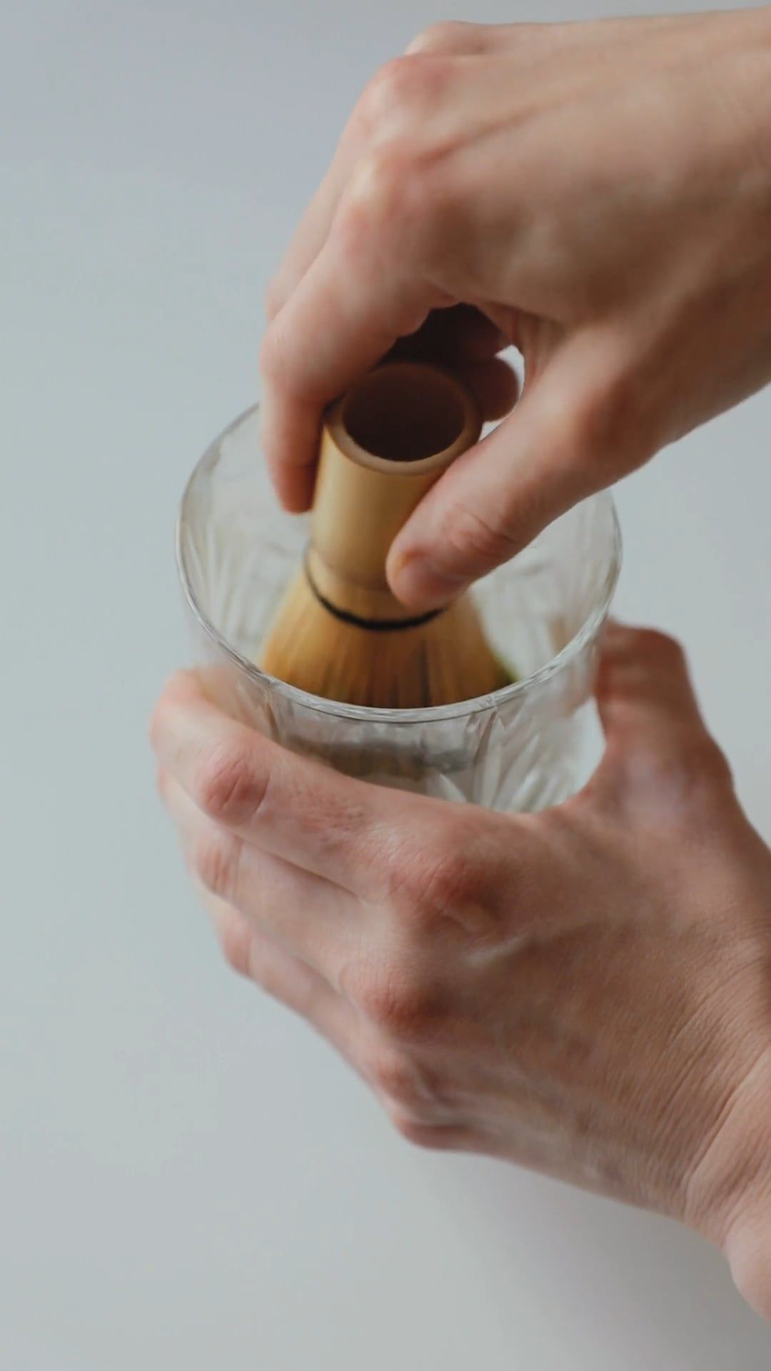 A Person Mixing Matcha using a Bamboo Whisk Free Stock Video Footage ...