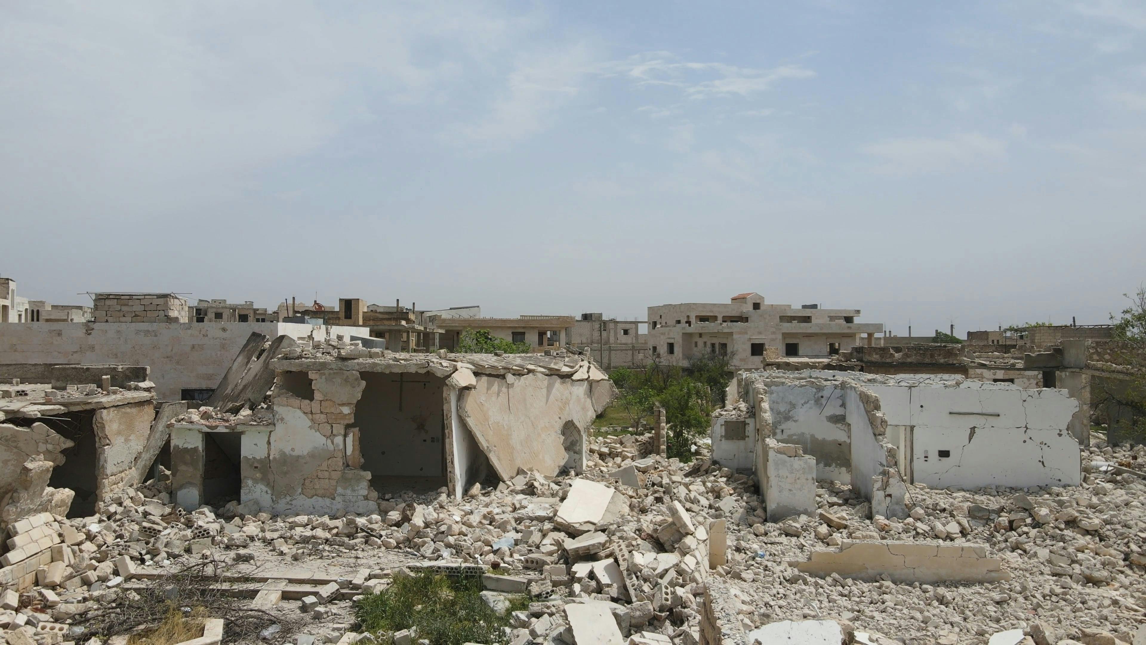 Drone Footage of a Devastated Town Free Stock Video Footage, Royalty ...