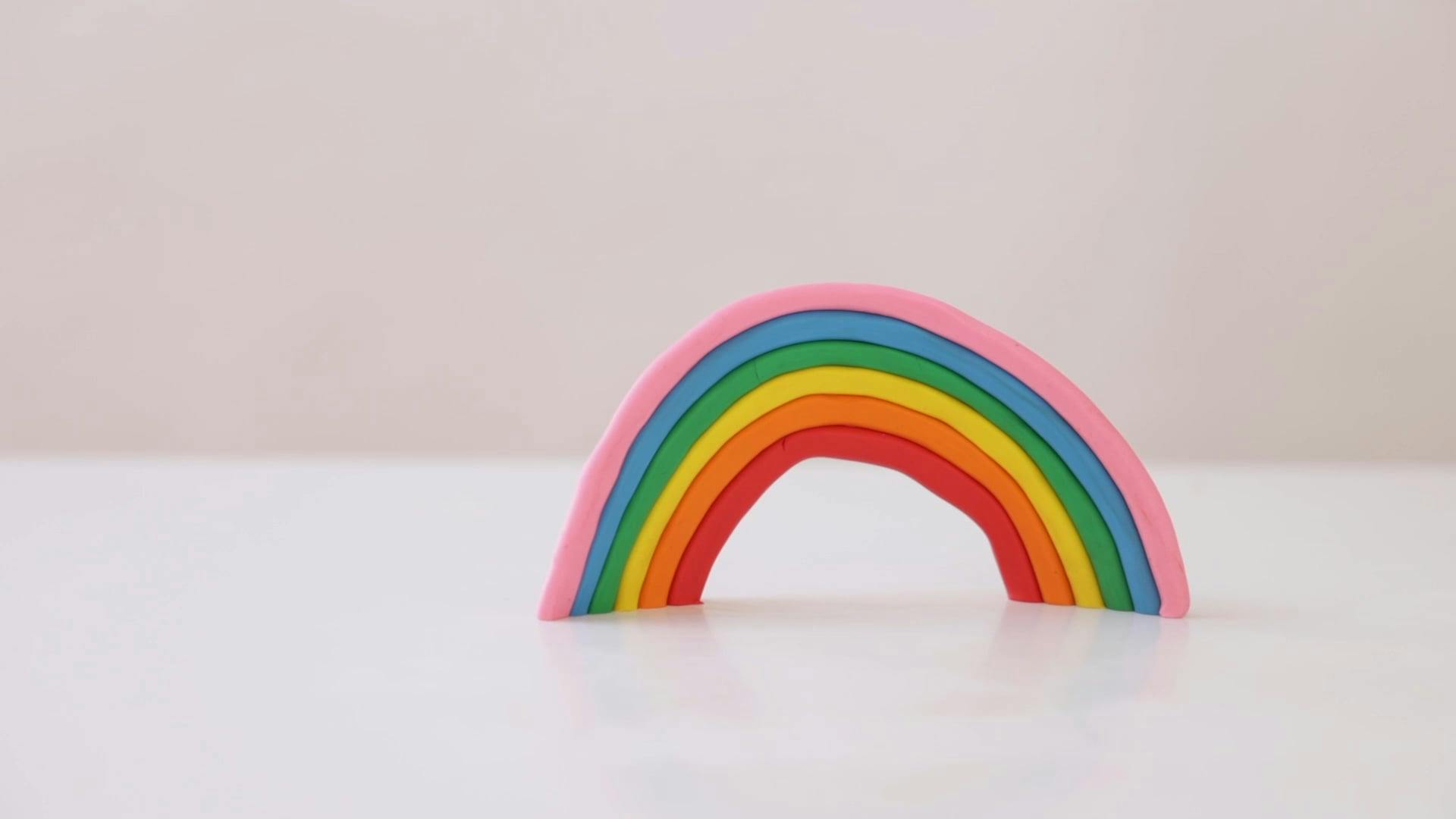 A Rainbow Made of Clay · Free Stock Video