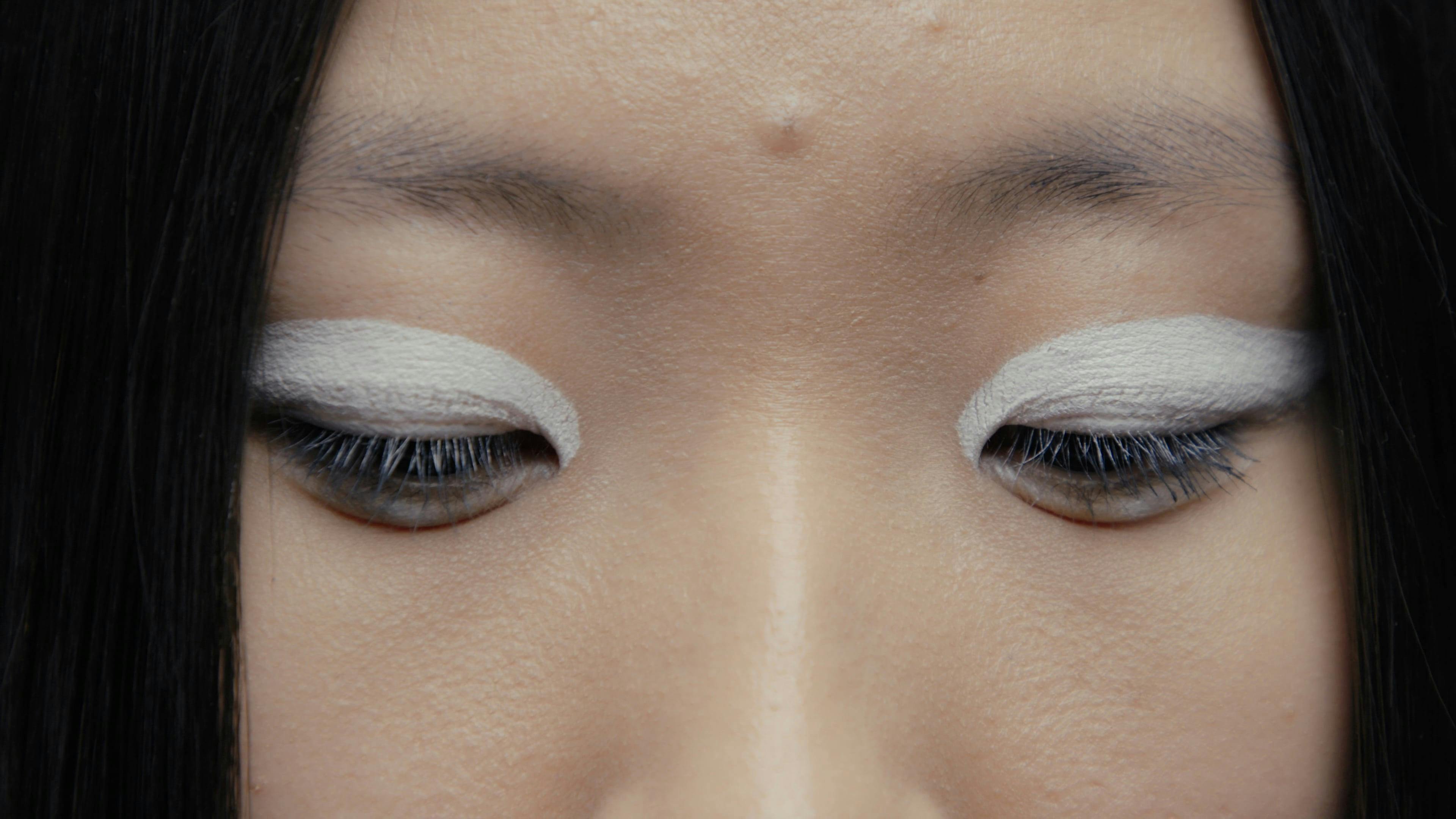 Woman with White Eyeshadow · Free Stock Video