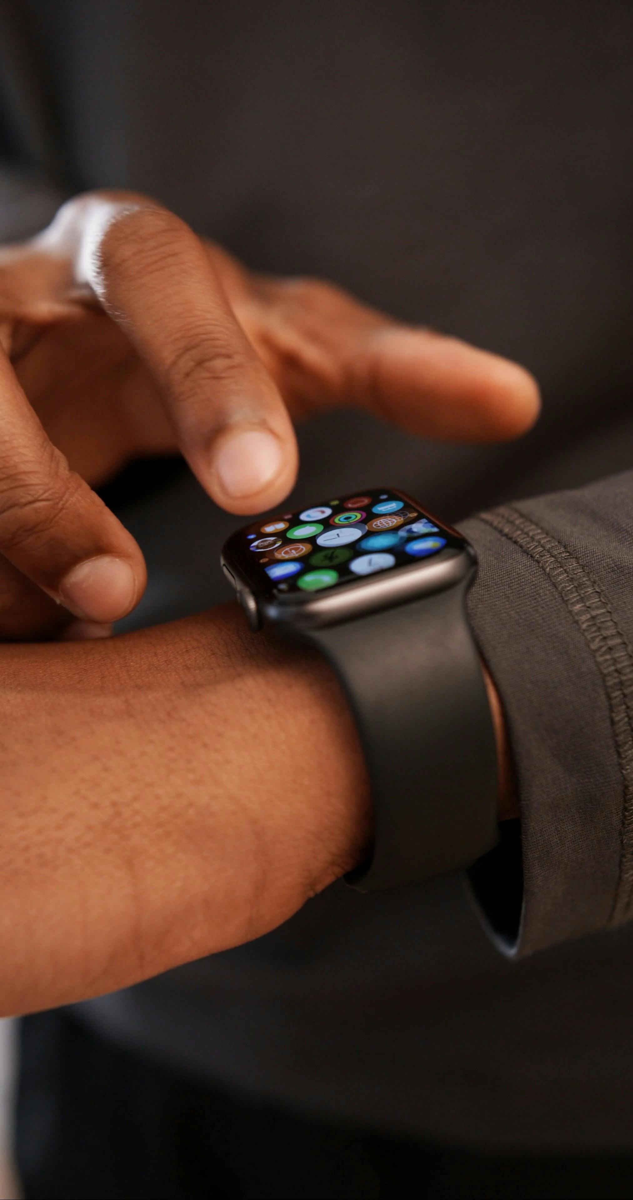 Man Touching his Smartwatch Free Stock Video Footage, Royalty-Free 4K ...