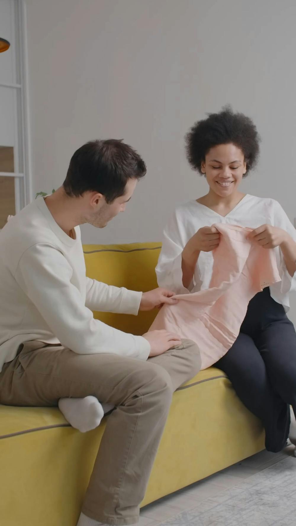A Pregnant Woman Stretching At Home · Free Stock Video
