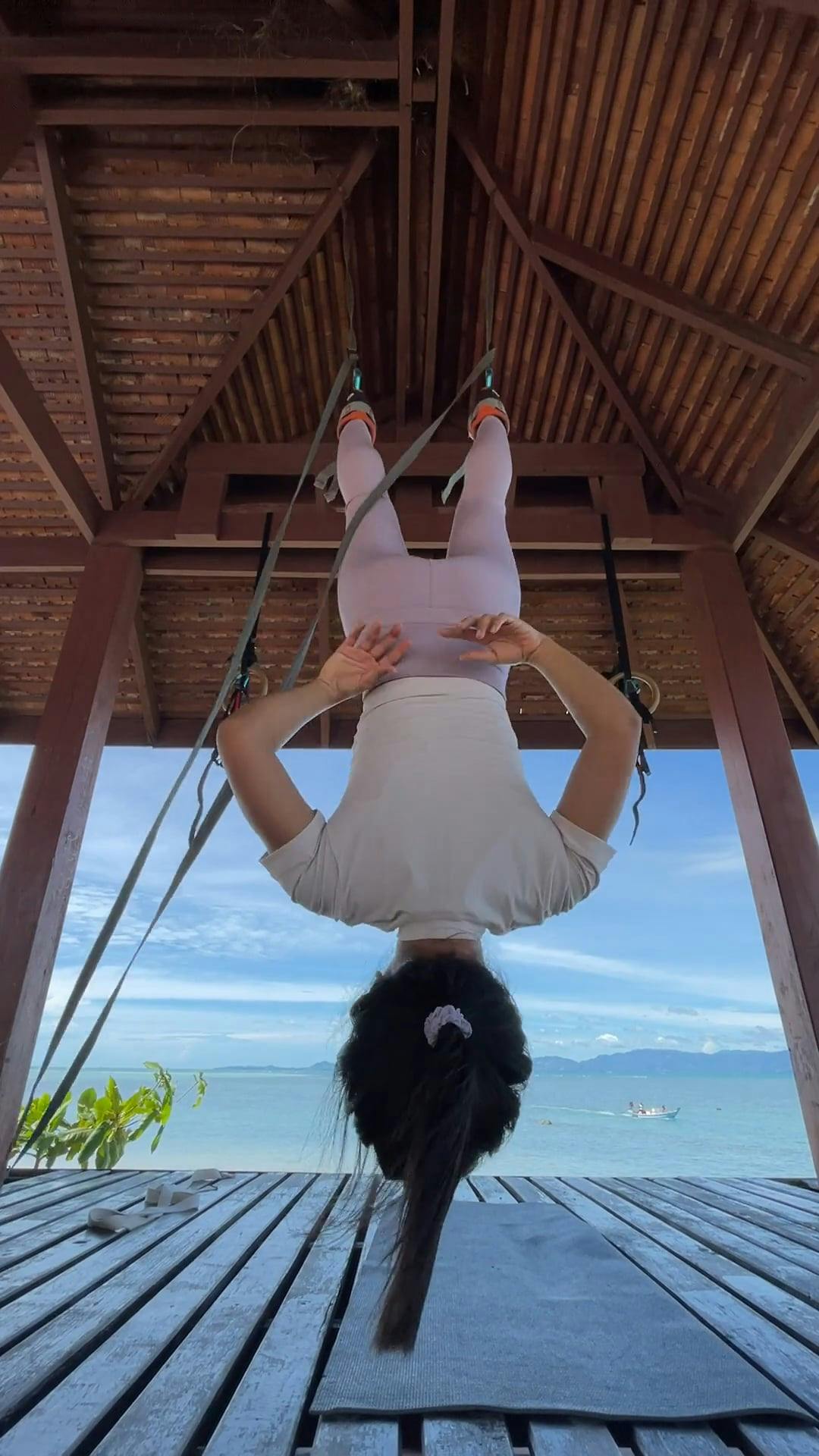 Woman Hanging Upside Down · Free Stock Video