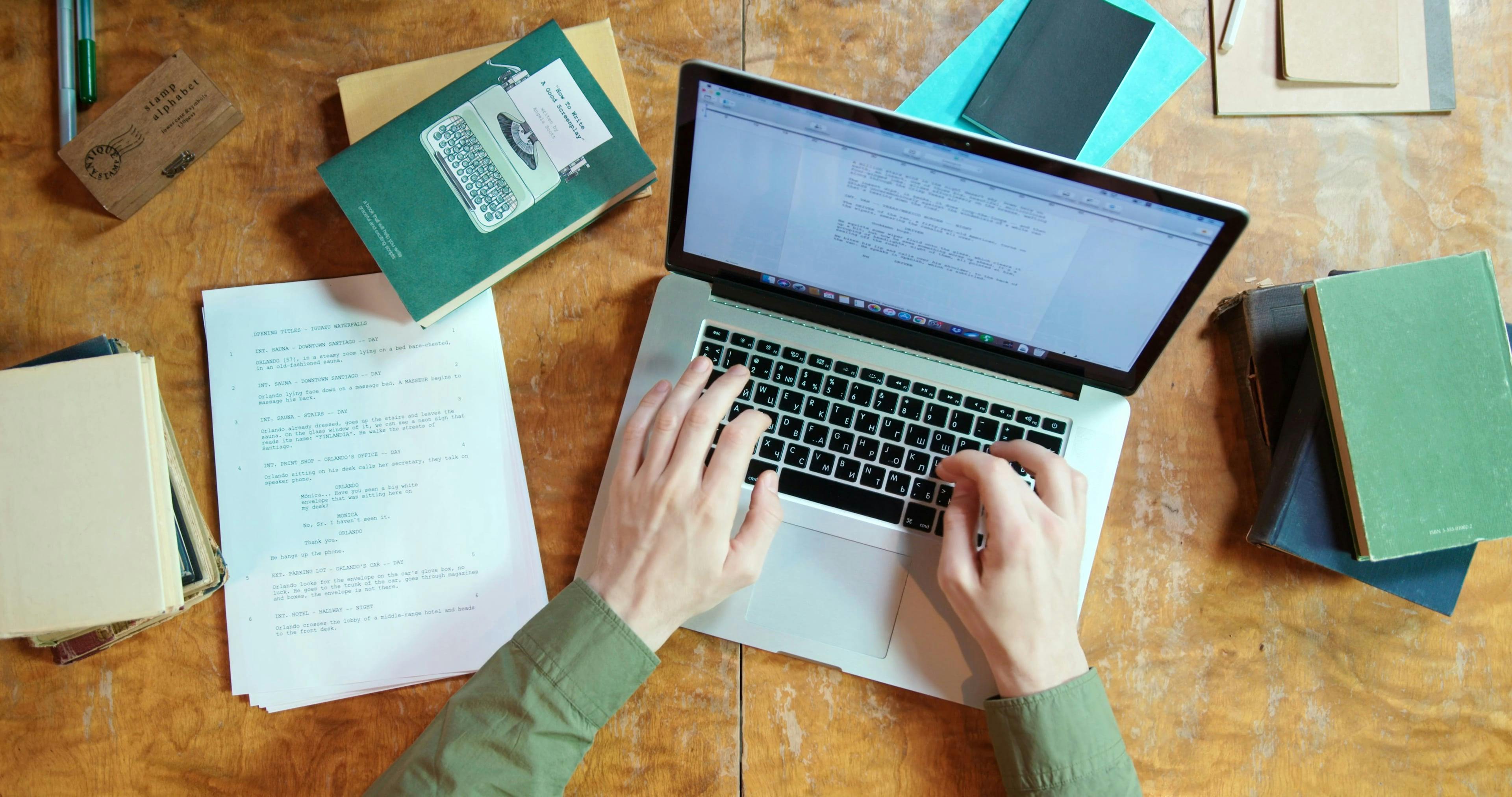 Top View of a Person using Laptop Free Stock Video Footage, Royalty ...