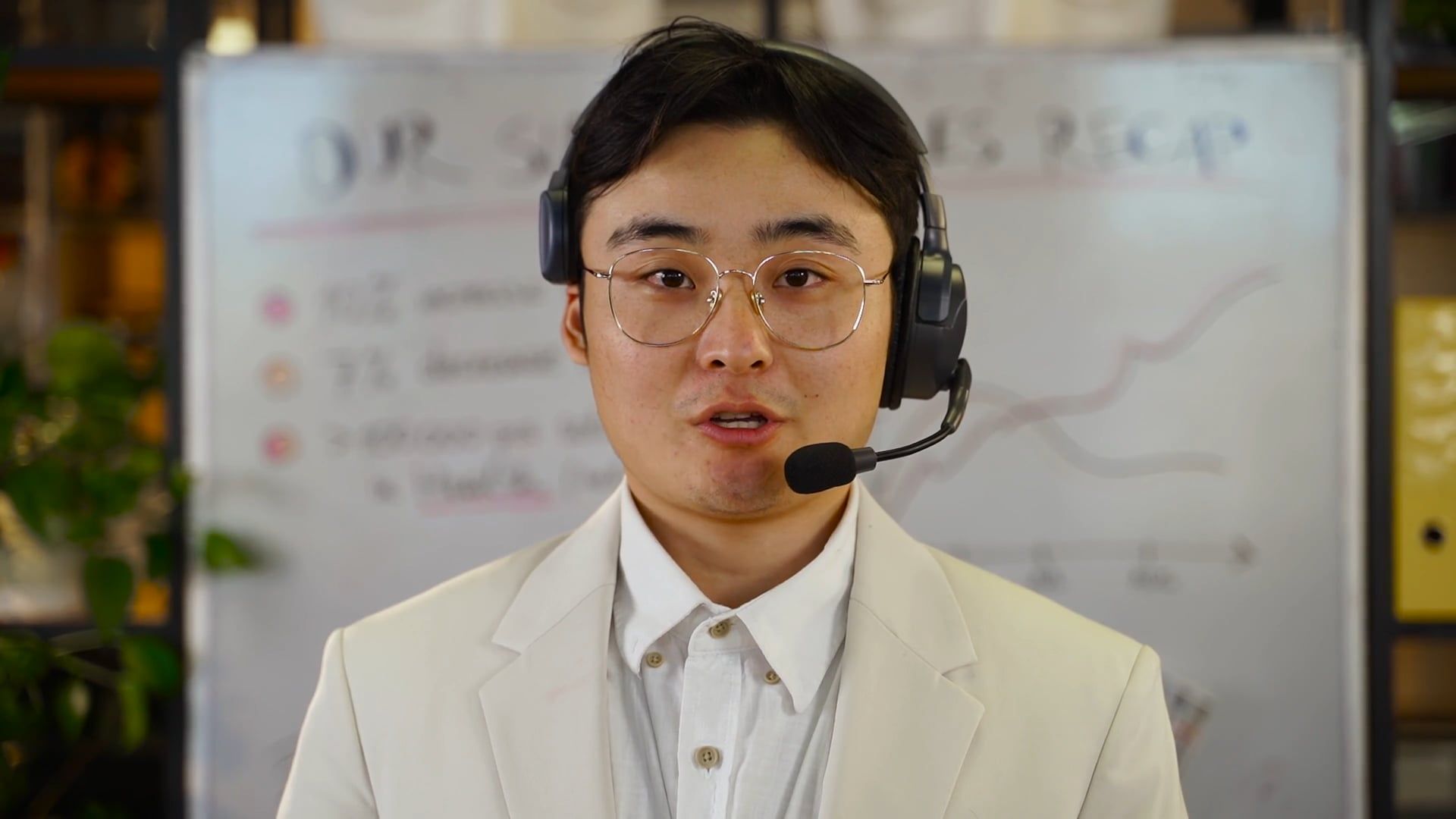 Man Wearing Headphones Talking While Looking at the Camera Free Stock ...