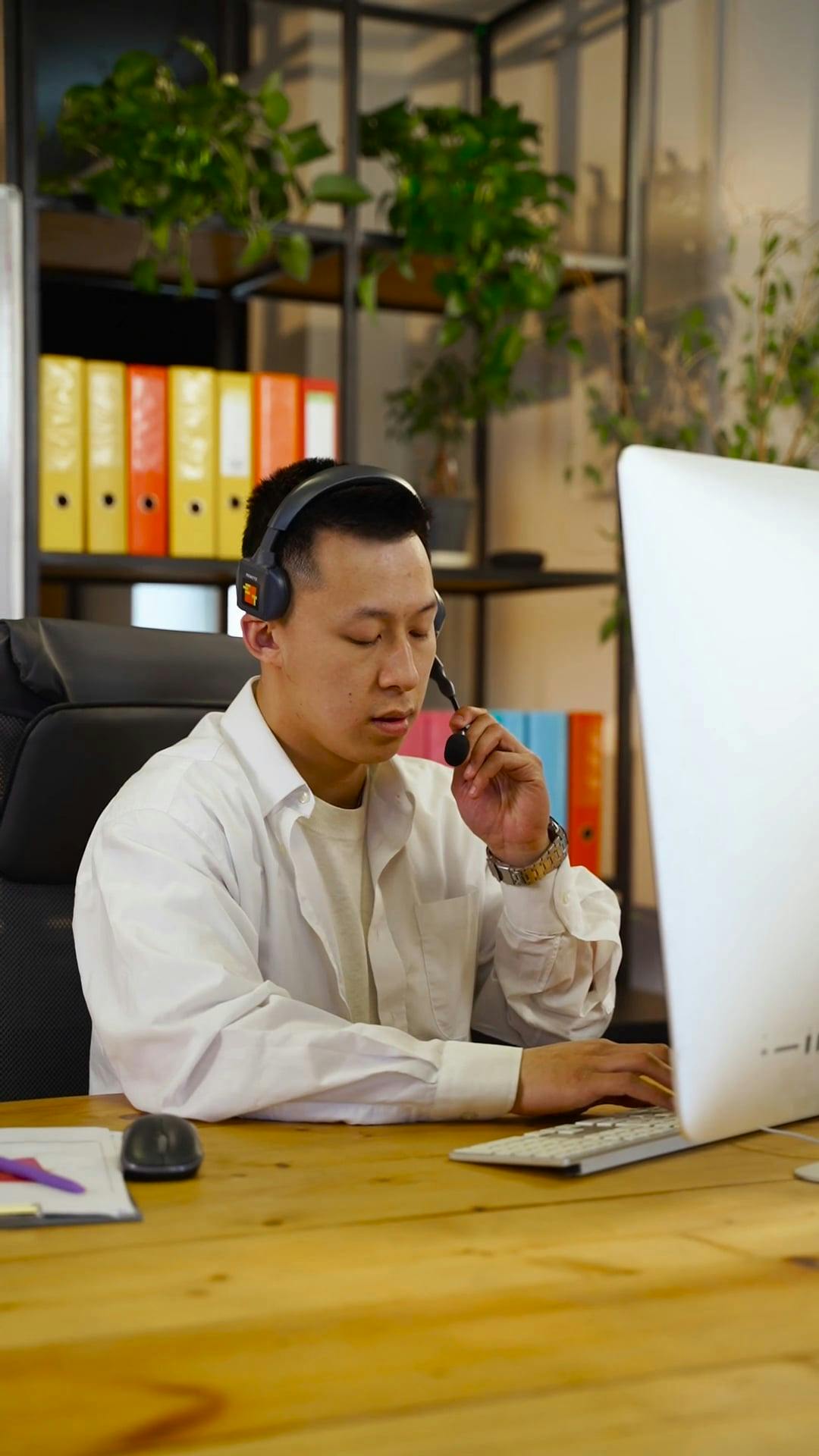 Man Communicating through the Computer Free Stock Video Footage ...