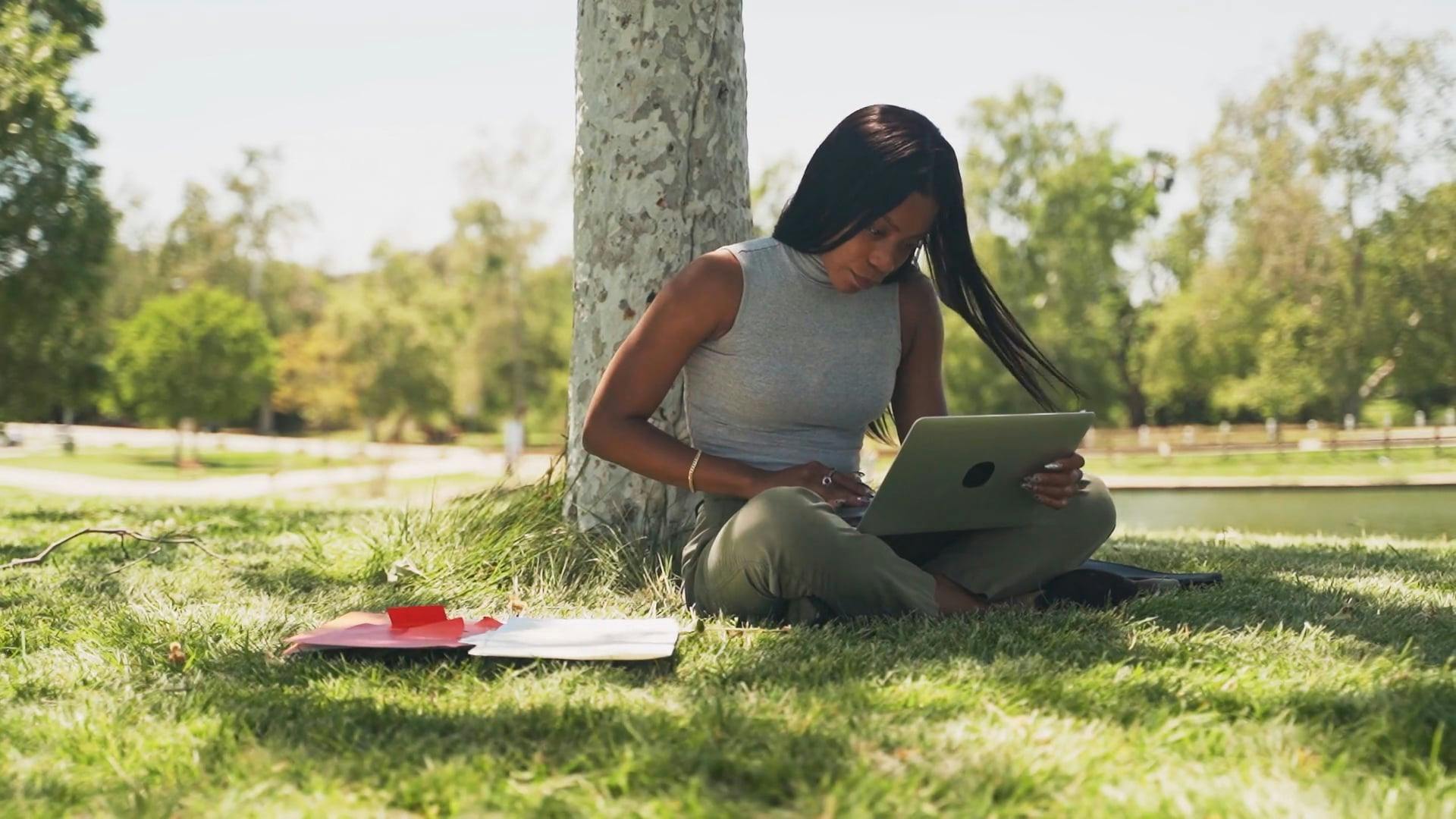 Woman Taking a Break from Work · Free Stock Video