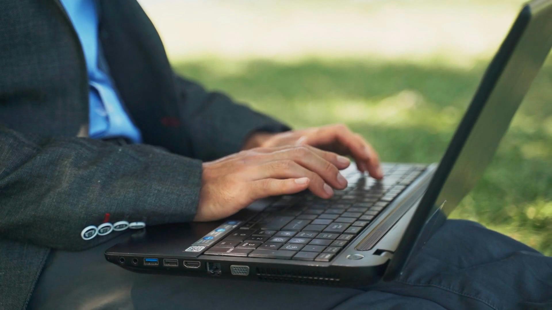 A Person Typing on a Laptop Free Stock Video Footage, Royalty-Free 4K ...