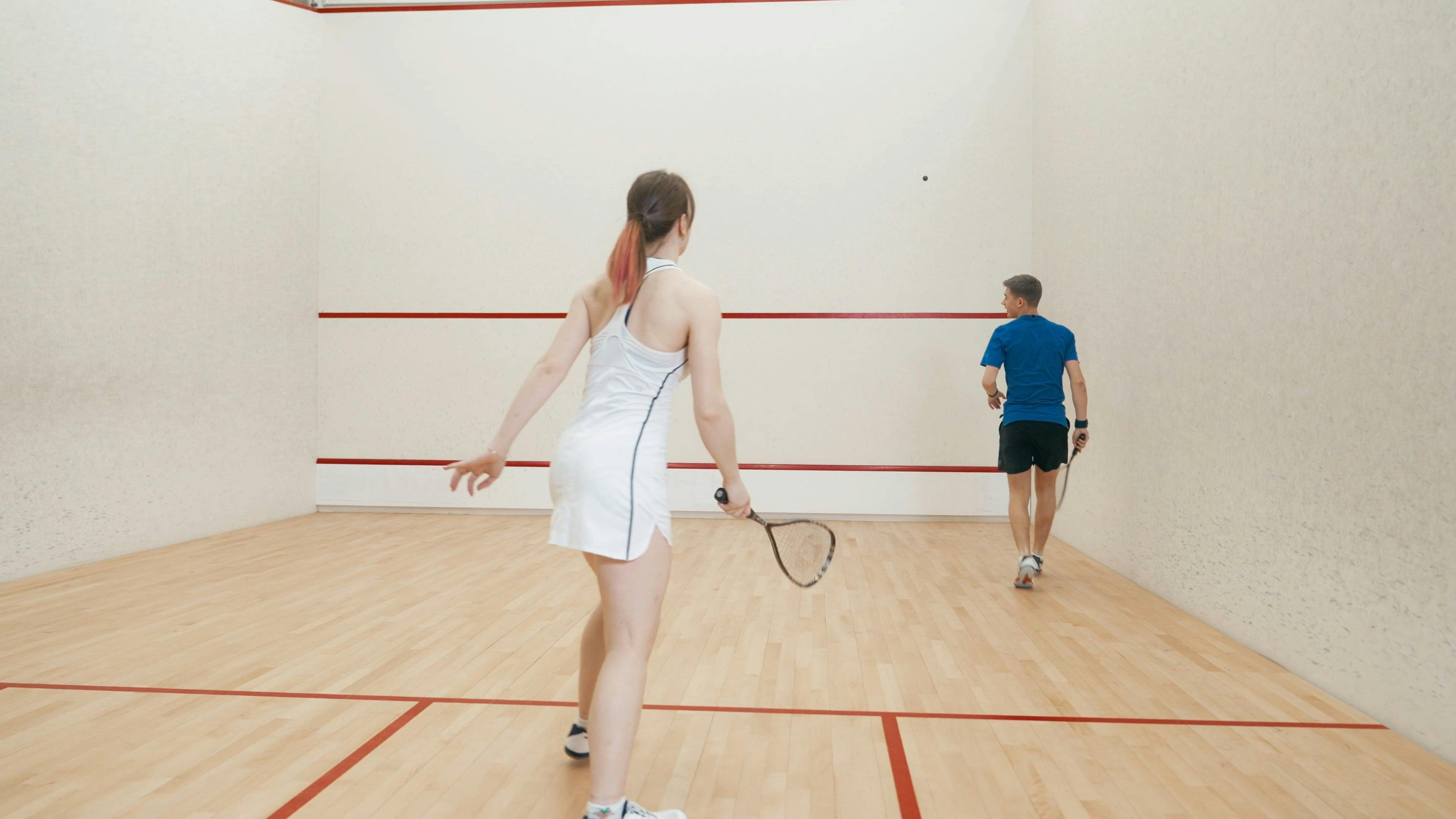 Man and Woman Playing Squash Sport Free Stock Video Footage, Royalty ...