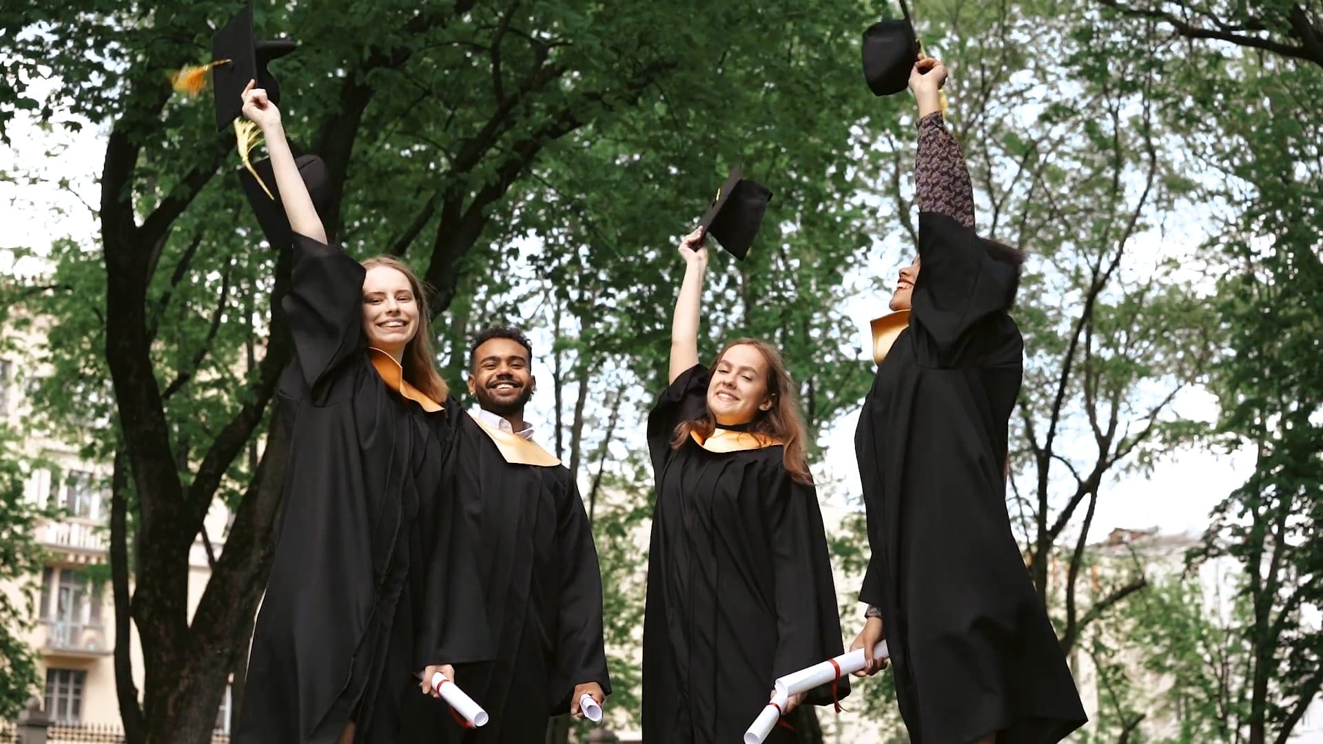 Graduate Waving With Academic Cap Free Stock Video Footage, Royalty ...