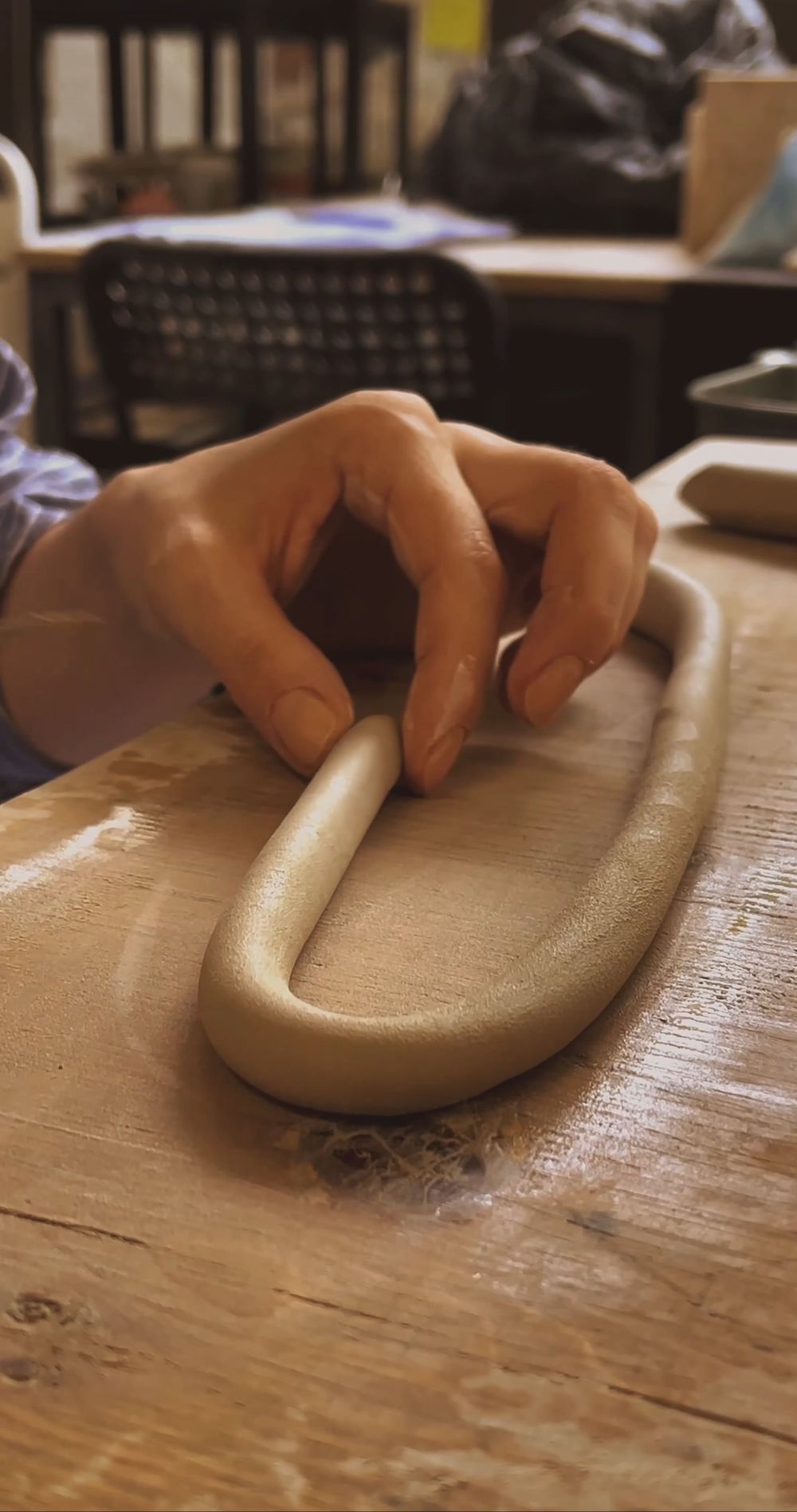Person Slicing Mold Of Clay Free Stock Video Person Slicing Mold Of Clay Free Stock Video