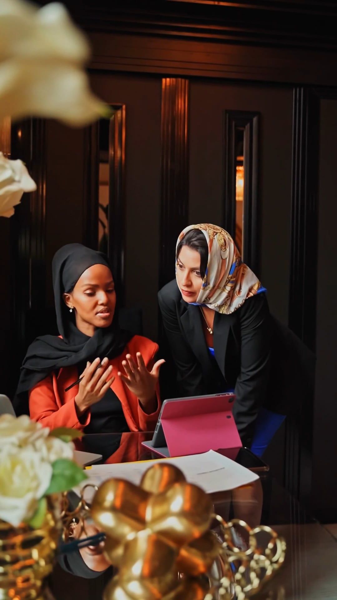 Two Women Discussing Ideas and Using a Laptop Free Stock Video Footage ...