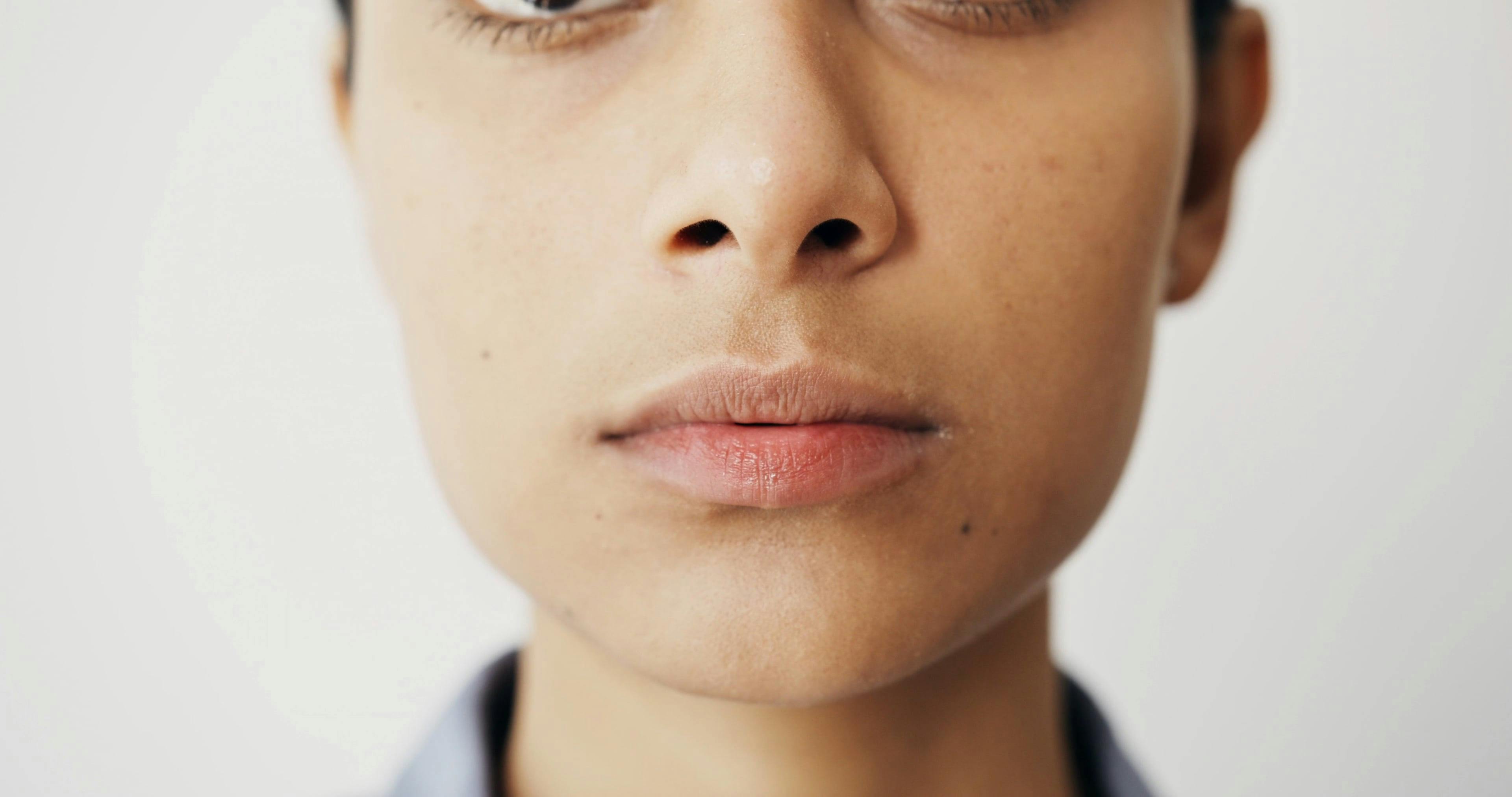 A Woman Exercising Her Facial Muscles by Pouting Free Stock Video ...