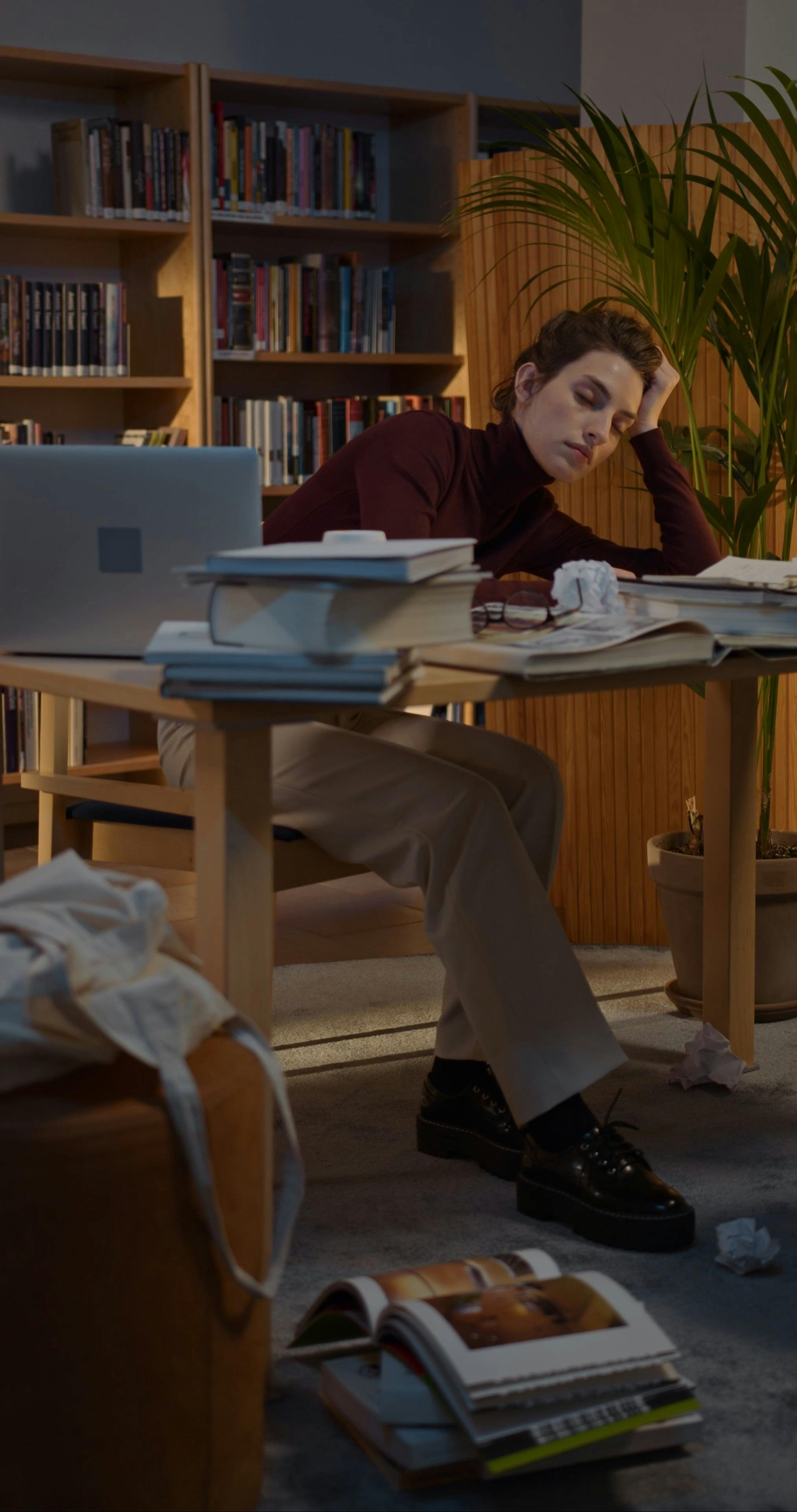 Woman Falling A Sleep On a Table Free Stock Video Footage, Royalty-Free ...