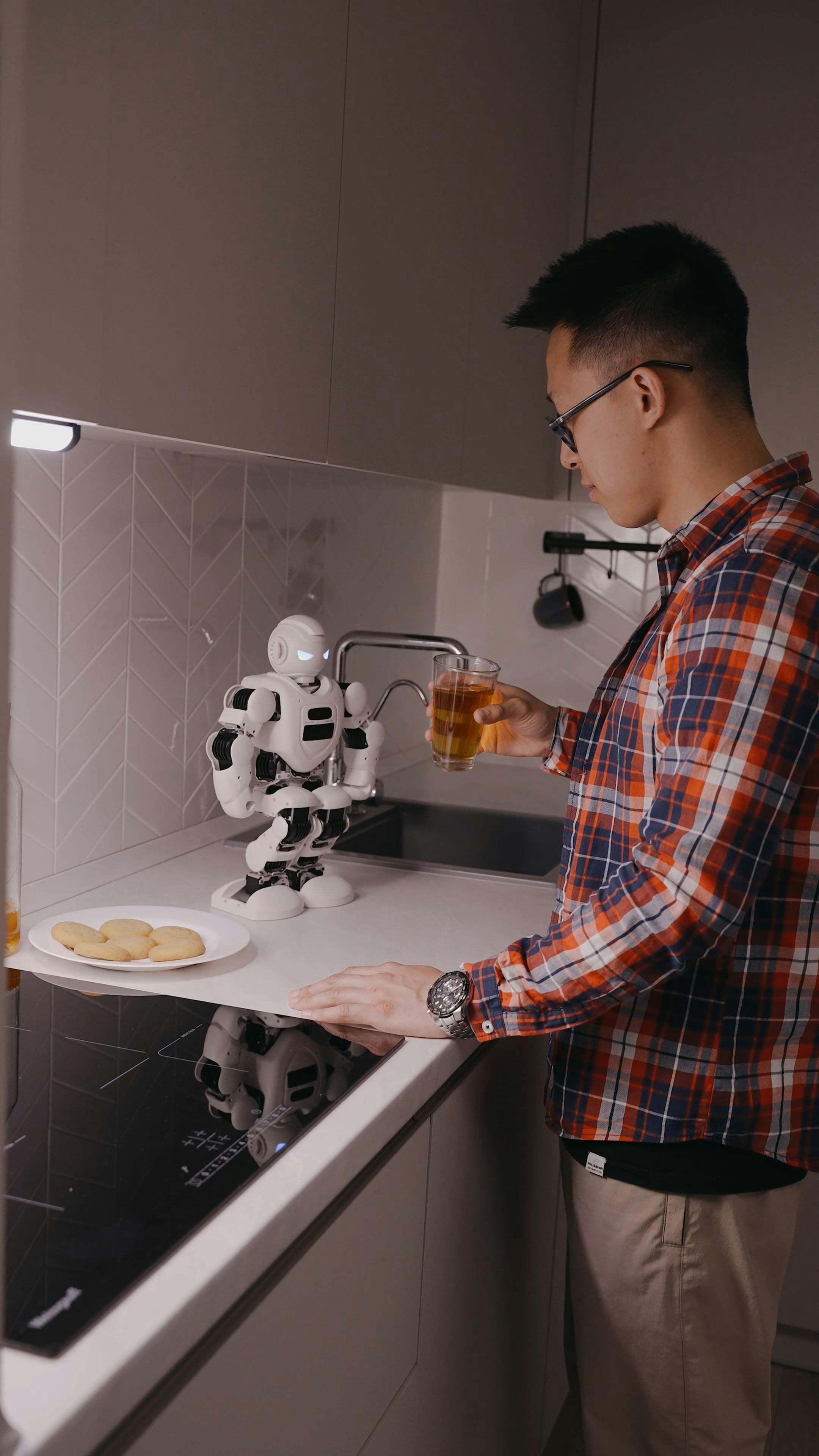 Man Toasting with a Robot Free Stock Video Footage, Royalty-Free 4K ...