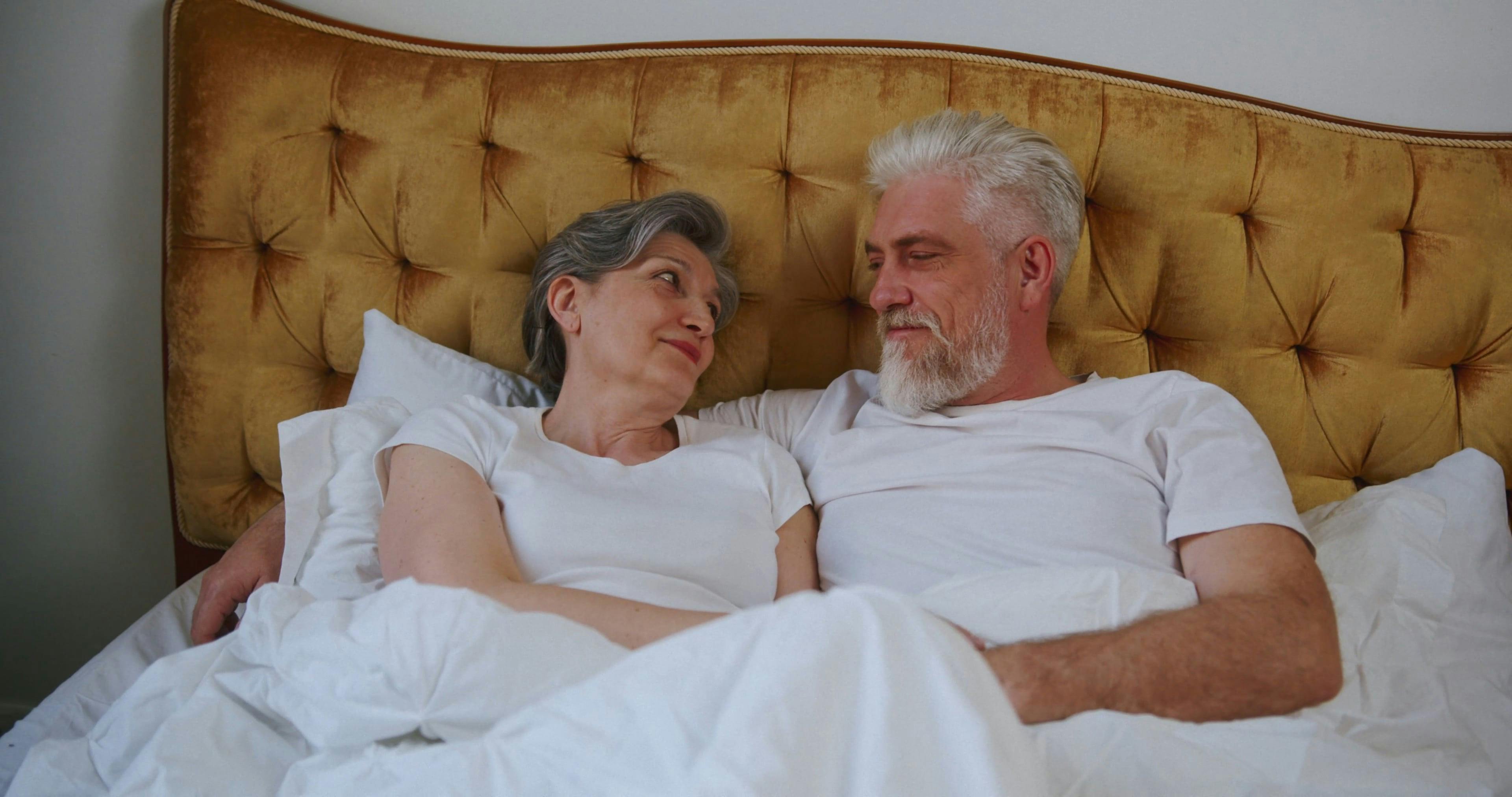 An Elderly Couple in Bed · Free Stock Video