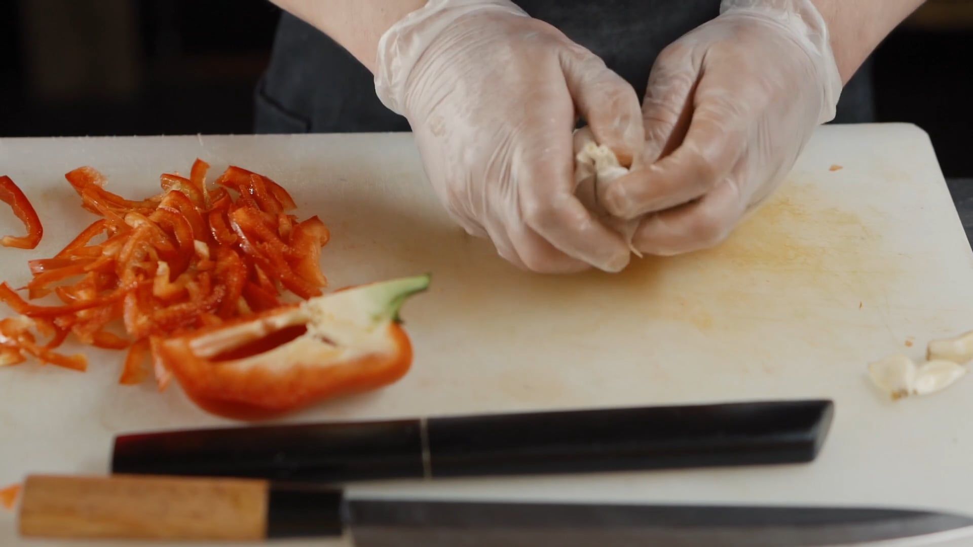 Person Peeling the Garlic · Free Stock Video