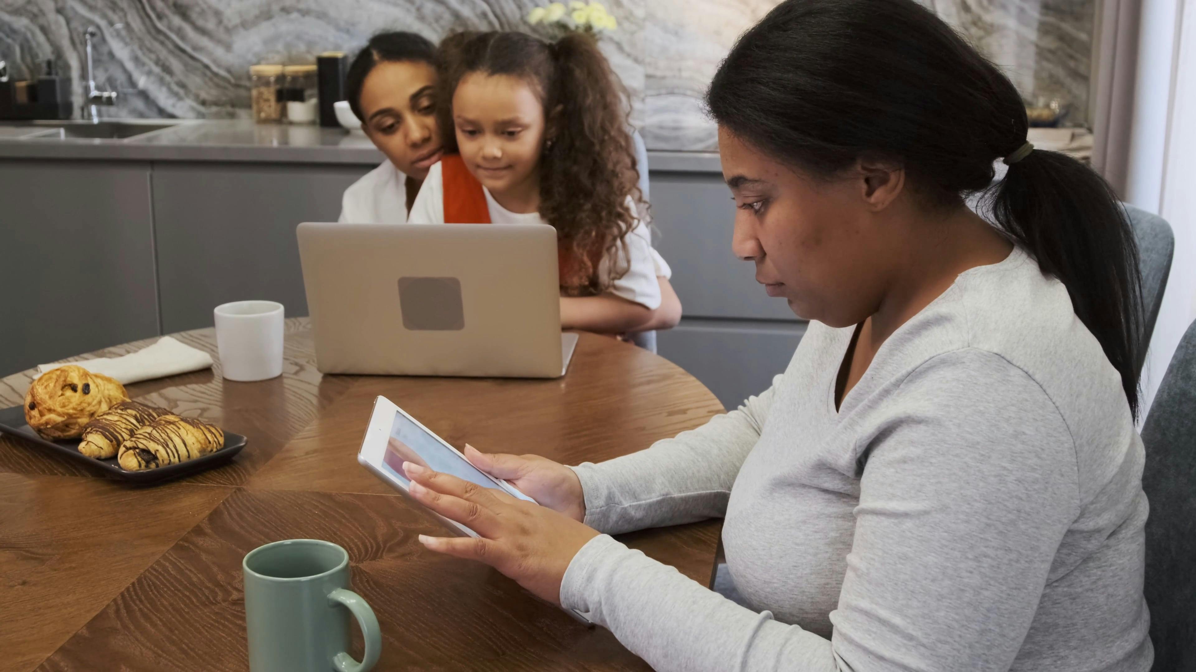 Family Using their Gadgets · Free Stock Video