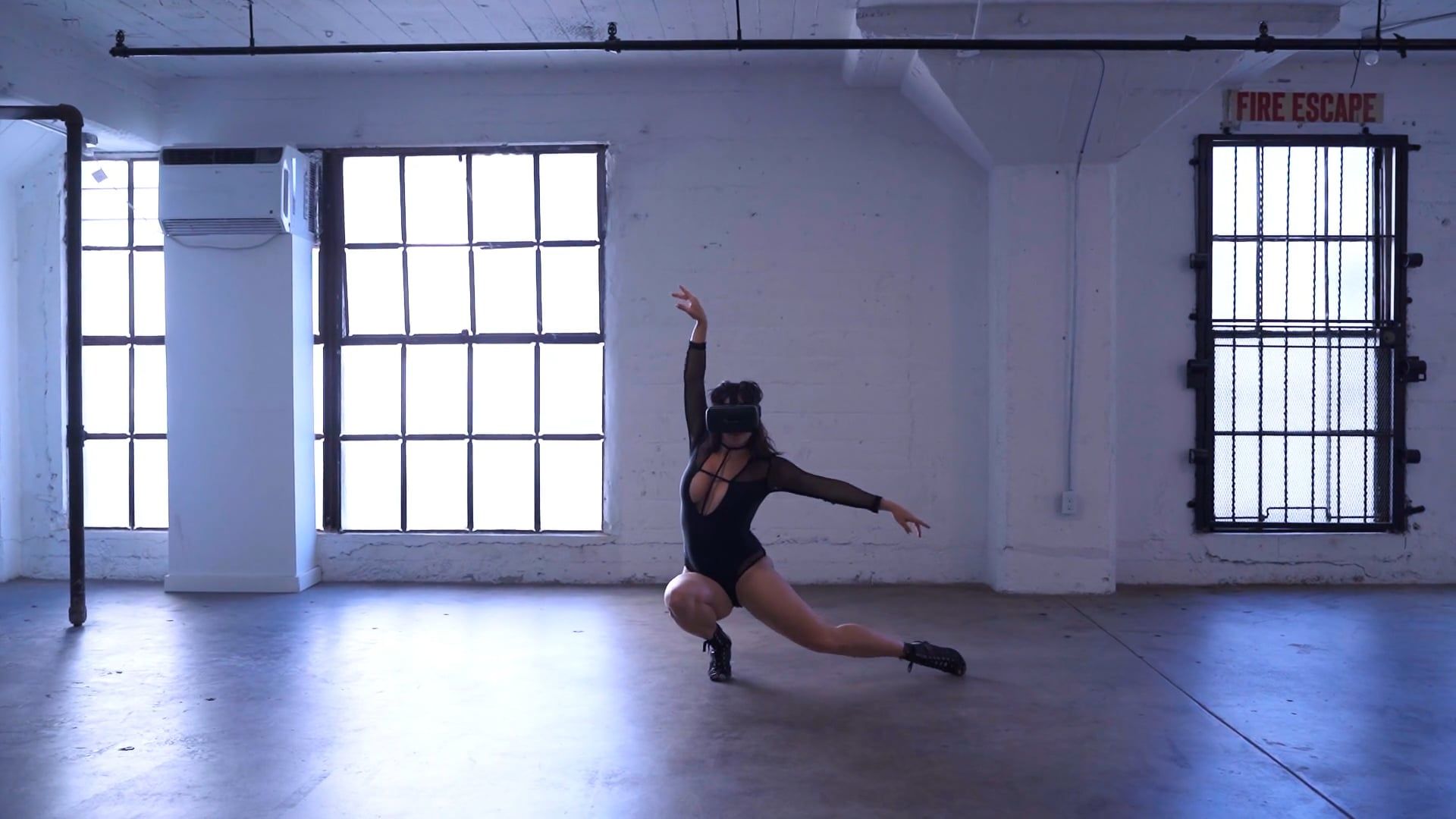Woman with VR Doing Dance Choreography Free Stock Video Footage ...