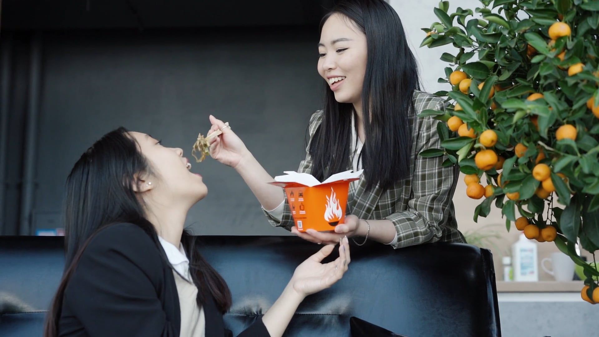 Two Friends Sharing Food while Eating Free Stock Video Footage, Royalty ...