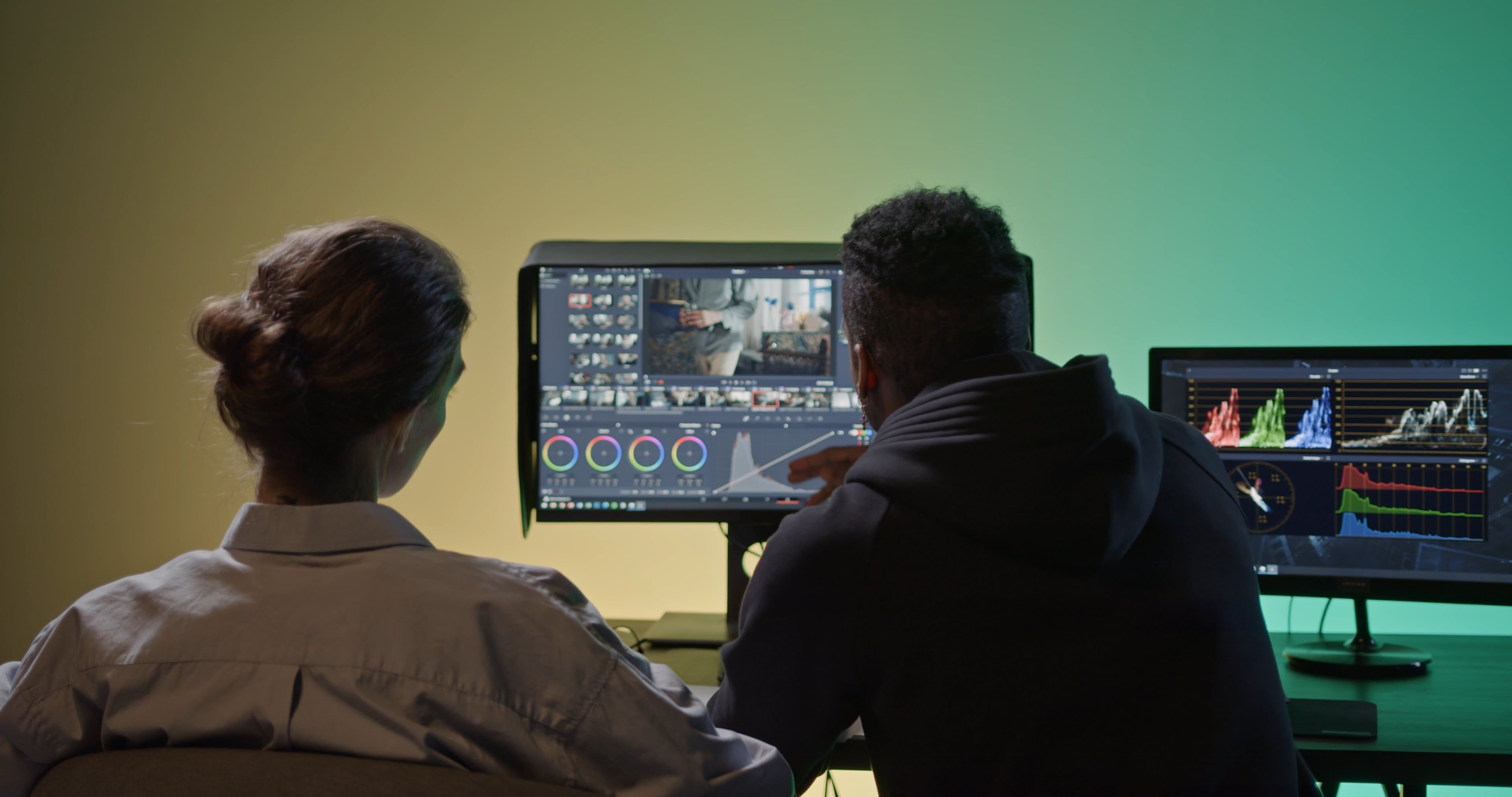 Man and Woman Editing Videos · Free Stock Video