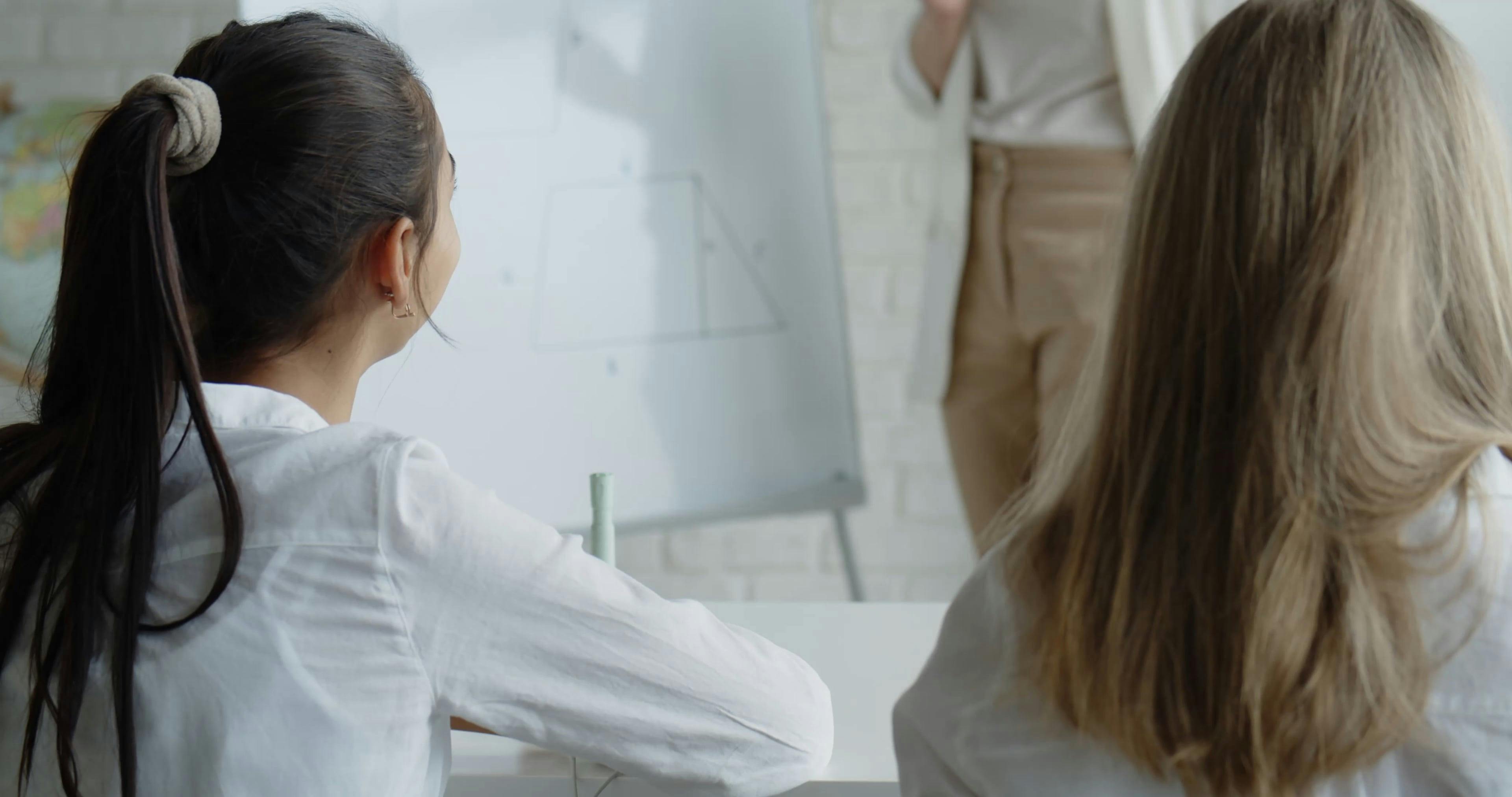 Adolescents Watching Math Class · Free Stock Video