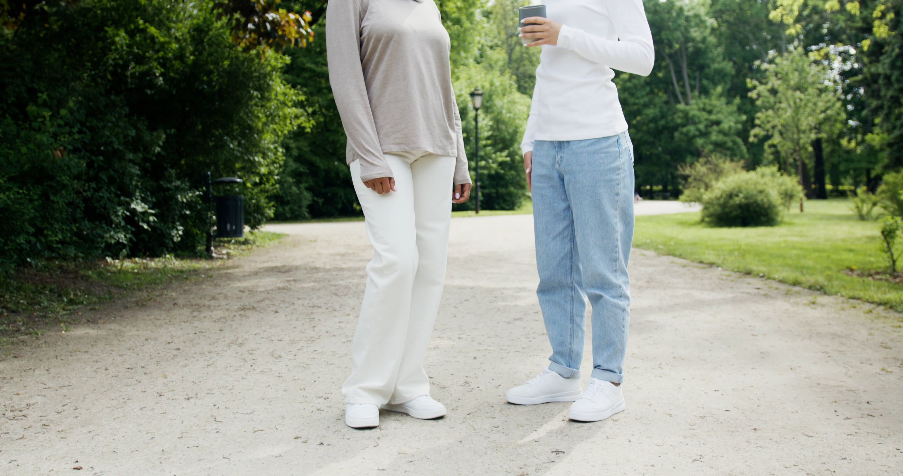 Women talking while Walking · Free Stock Video