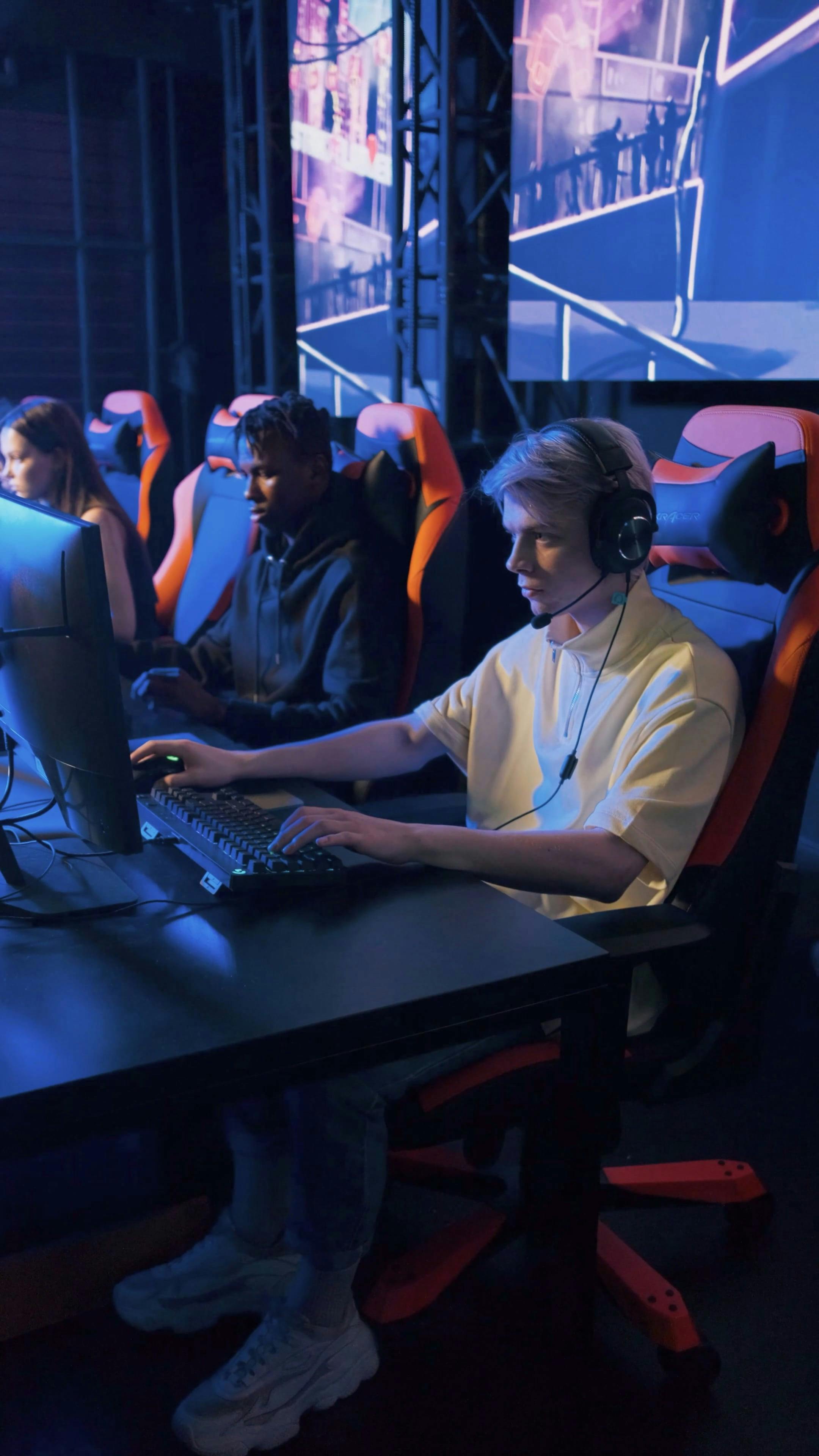 People Playing Computer Games Free Stock Video Footage, Royalty-Free 4K ...