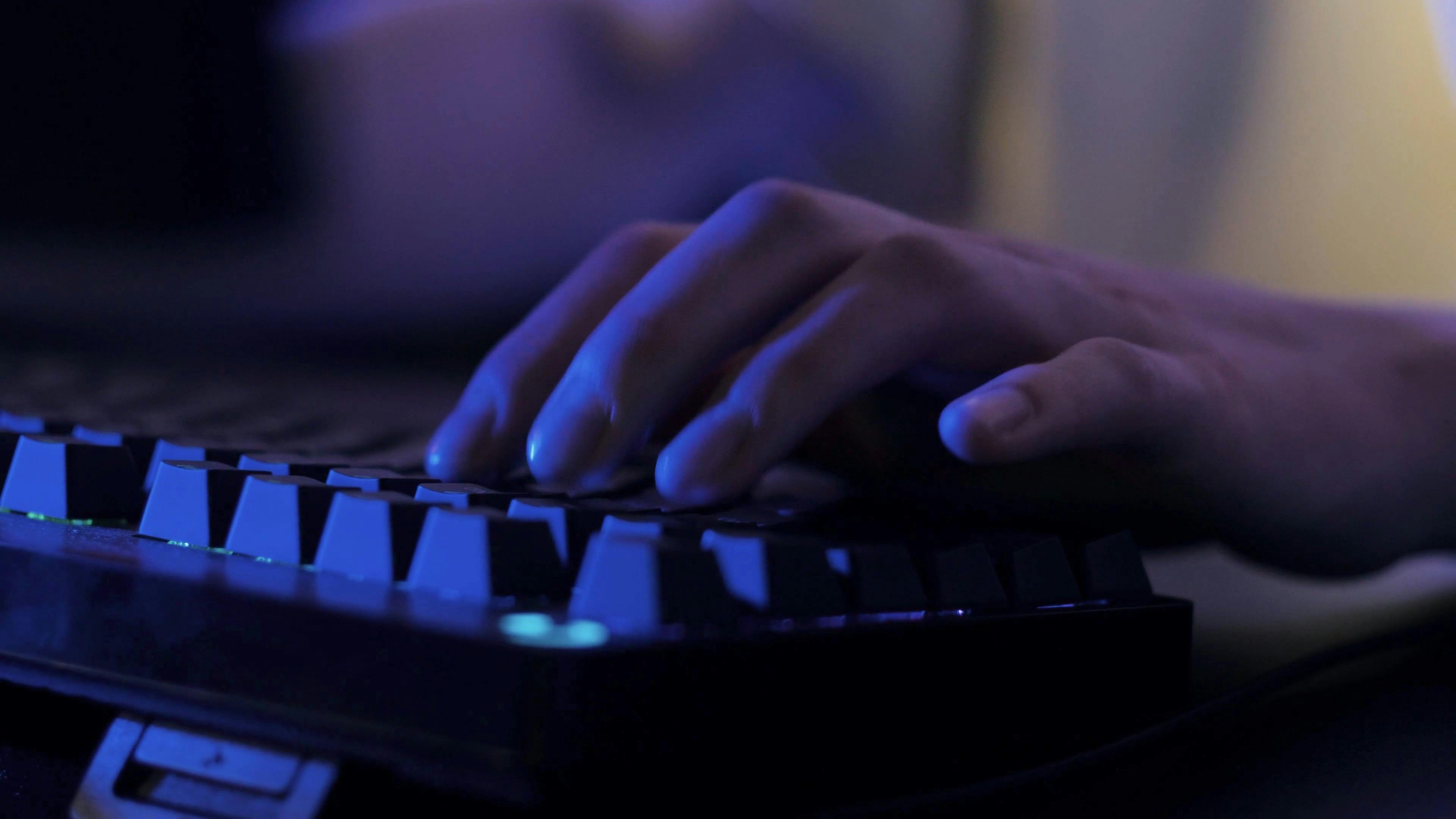 Person with Long Manicured Nails Typing on Laptop · Free Stock Video