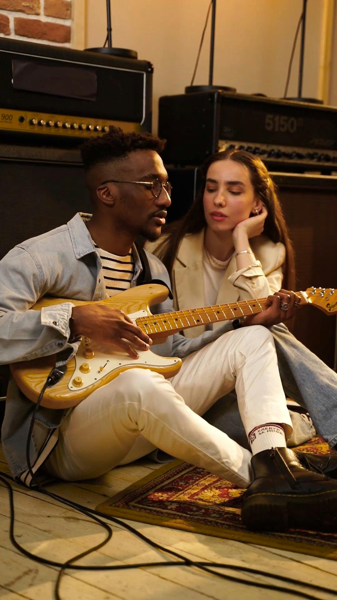 A Man Singing While Playing Guitar Free Stock Video Footage, Royalty ...