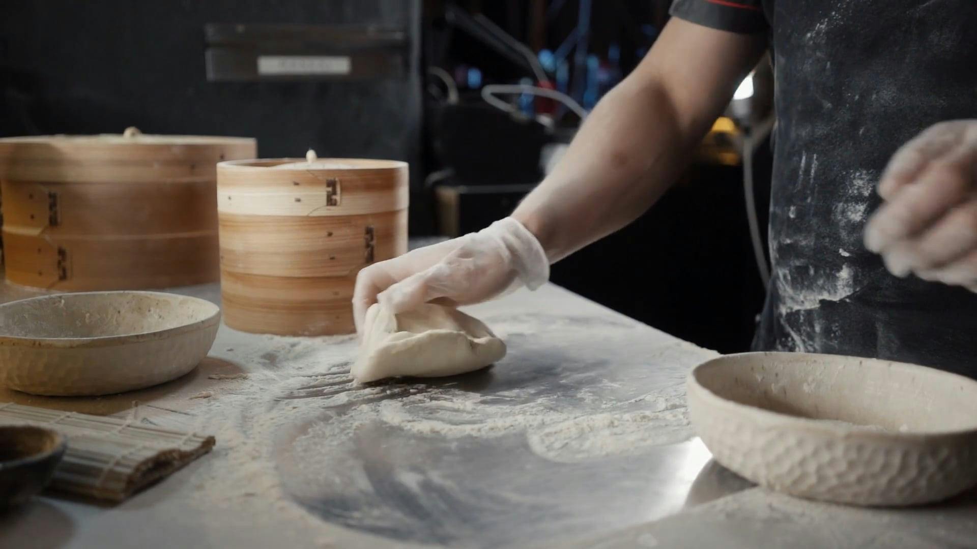 Man Kneading A Dough · Free Stock Video