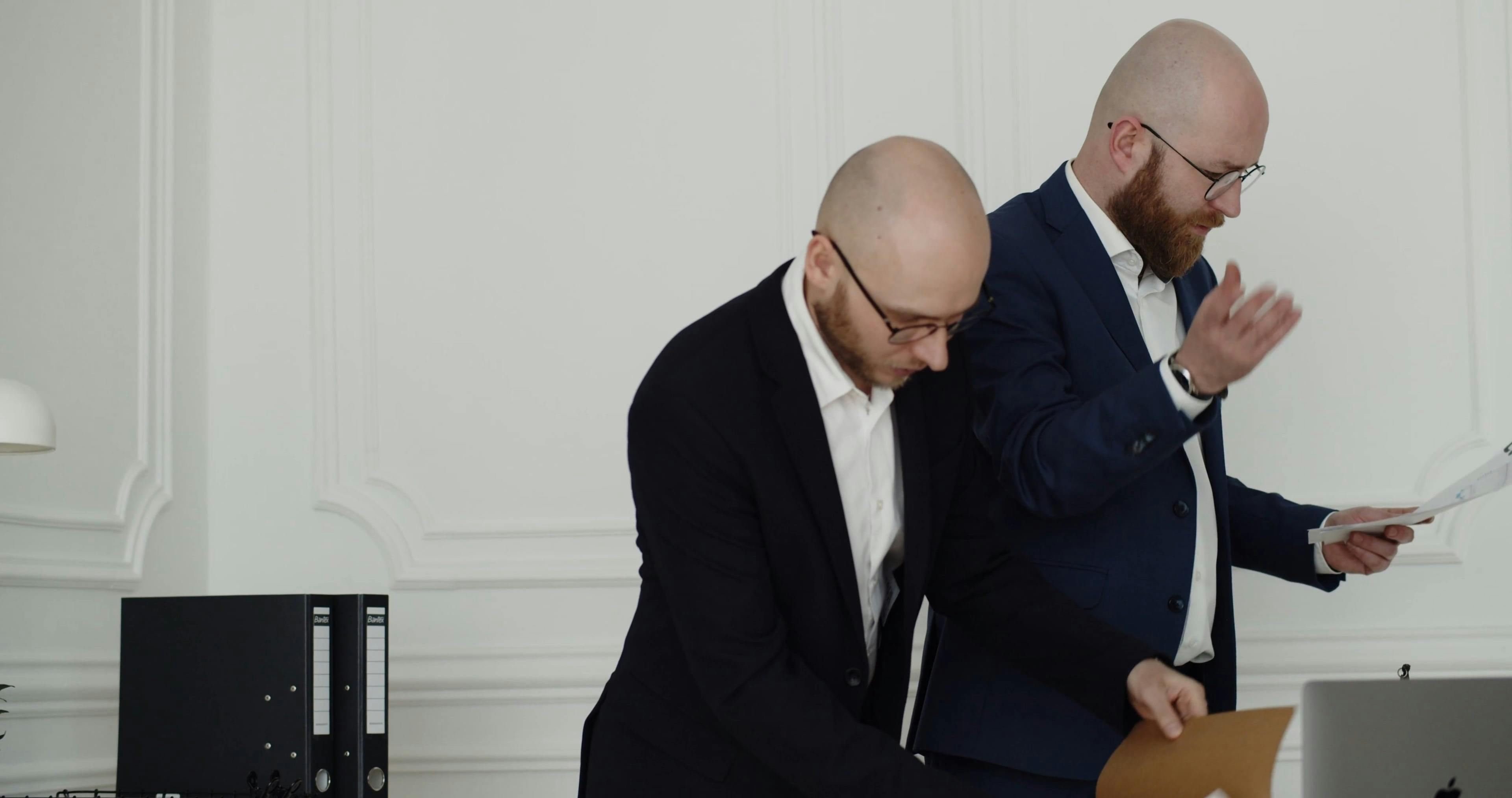 Men Searching Documents while in the Office Free Stock Video Footage ...