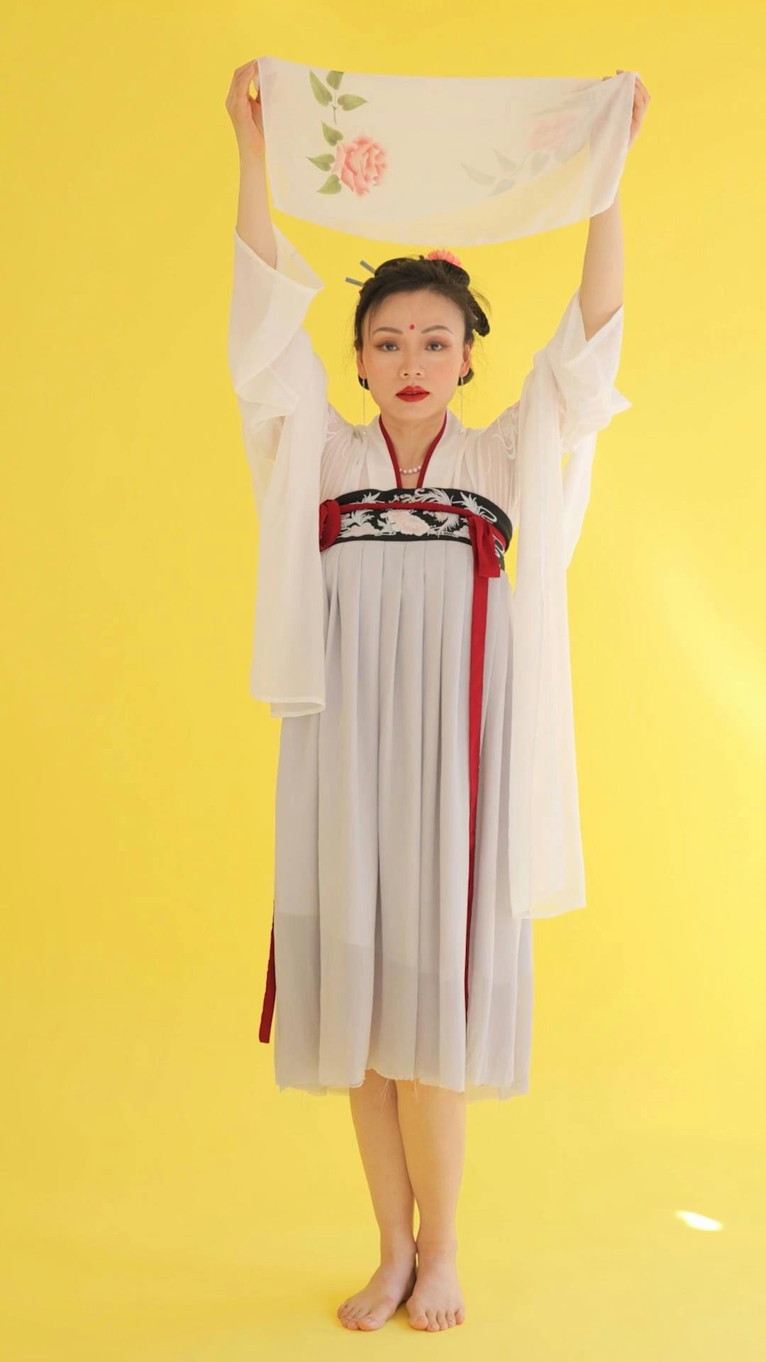 A Standing Woman Dropping a Handkerchief Free Stock Video Footage ...