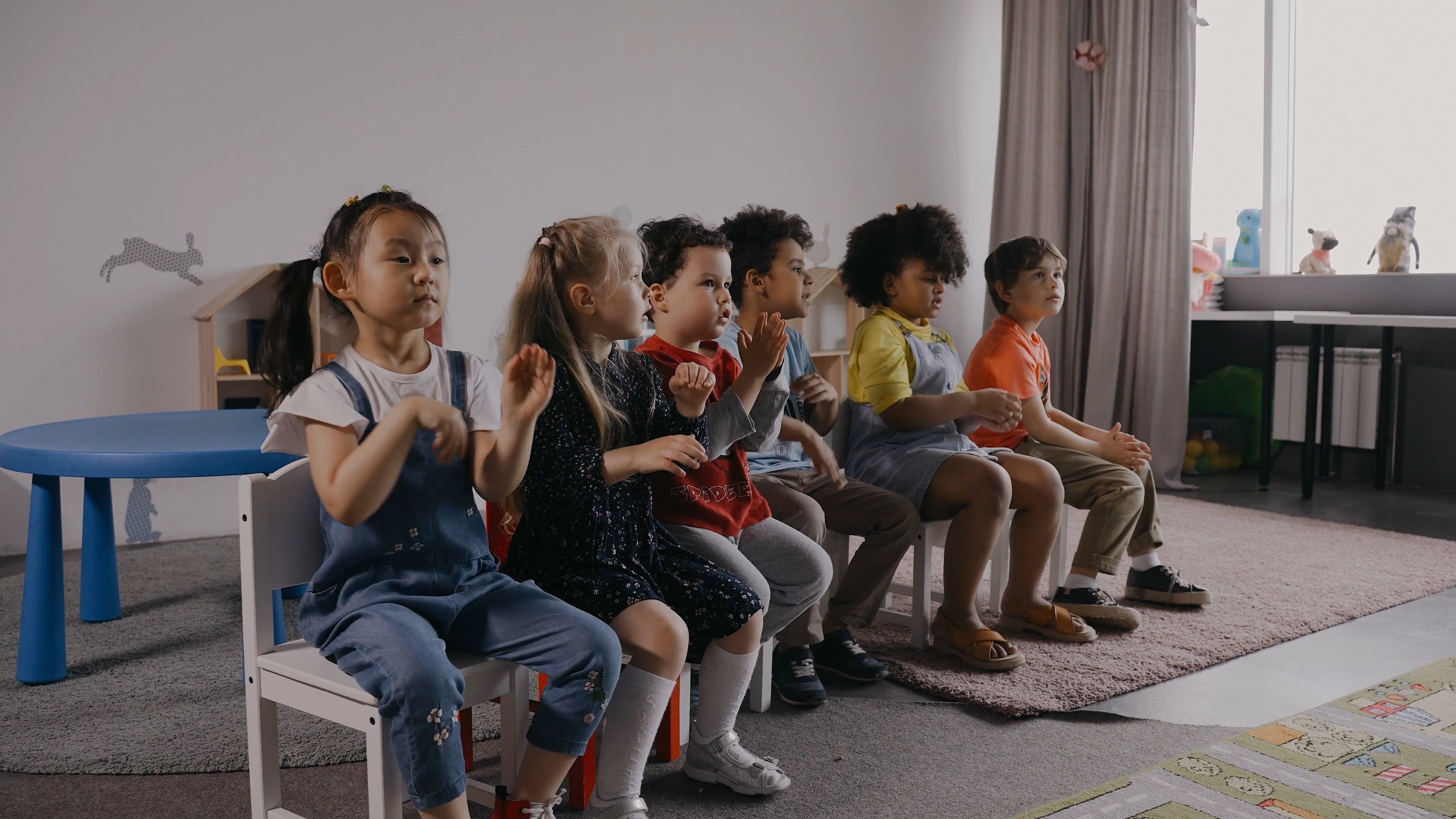 Children Sitting on Chairs Free Stock Video Footage, Royalty-Free 4K ...