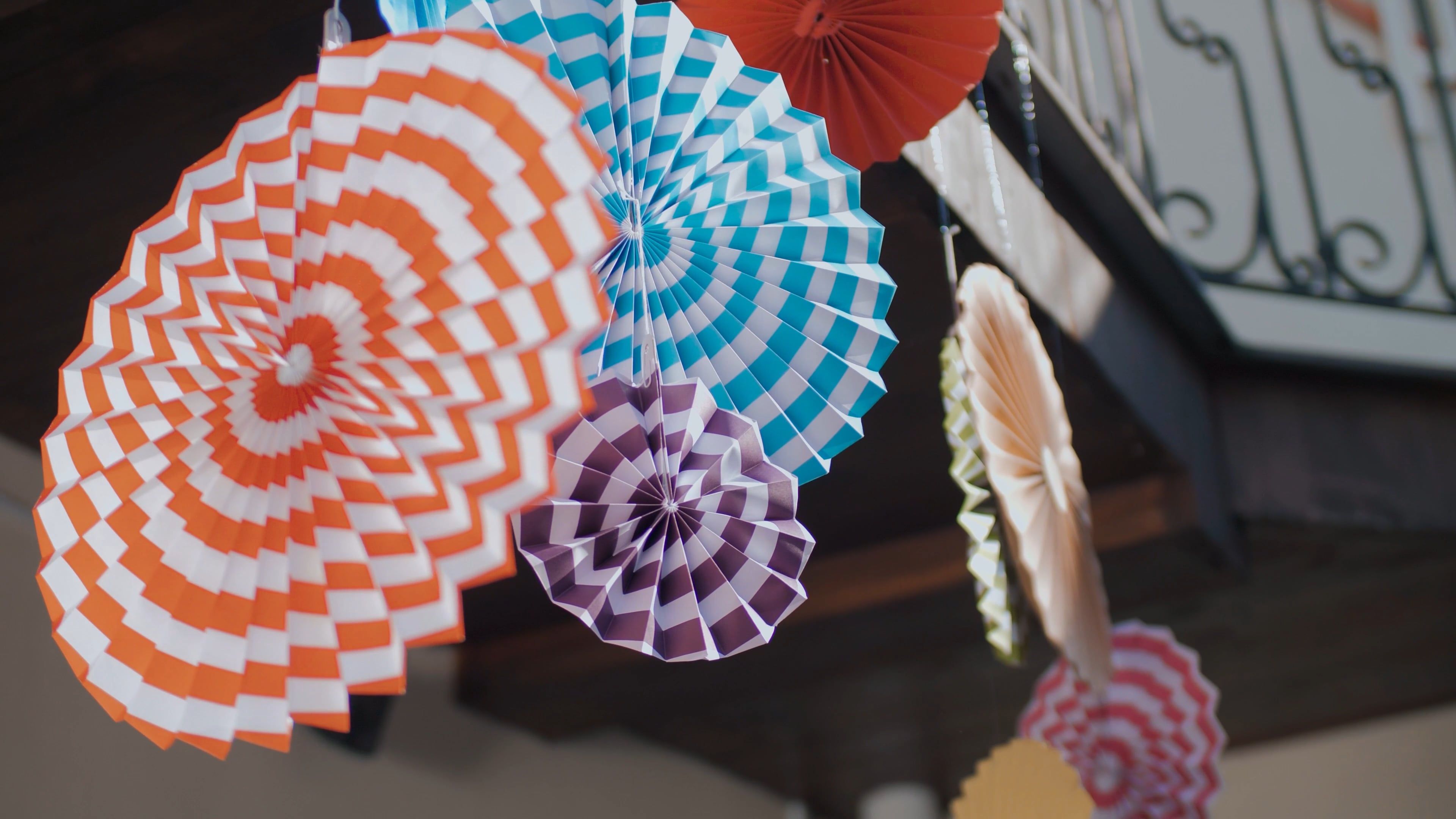 A Hanging Paper Craft Decoration · Free Stock Video