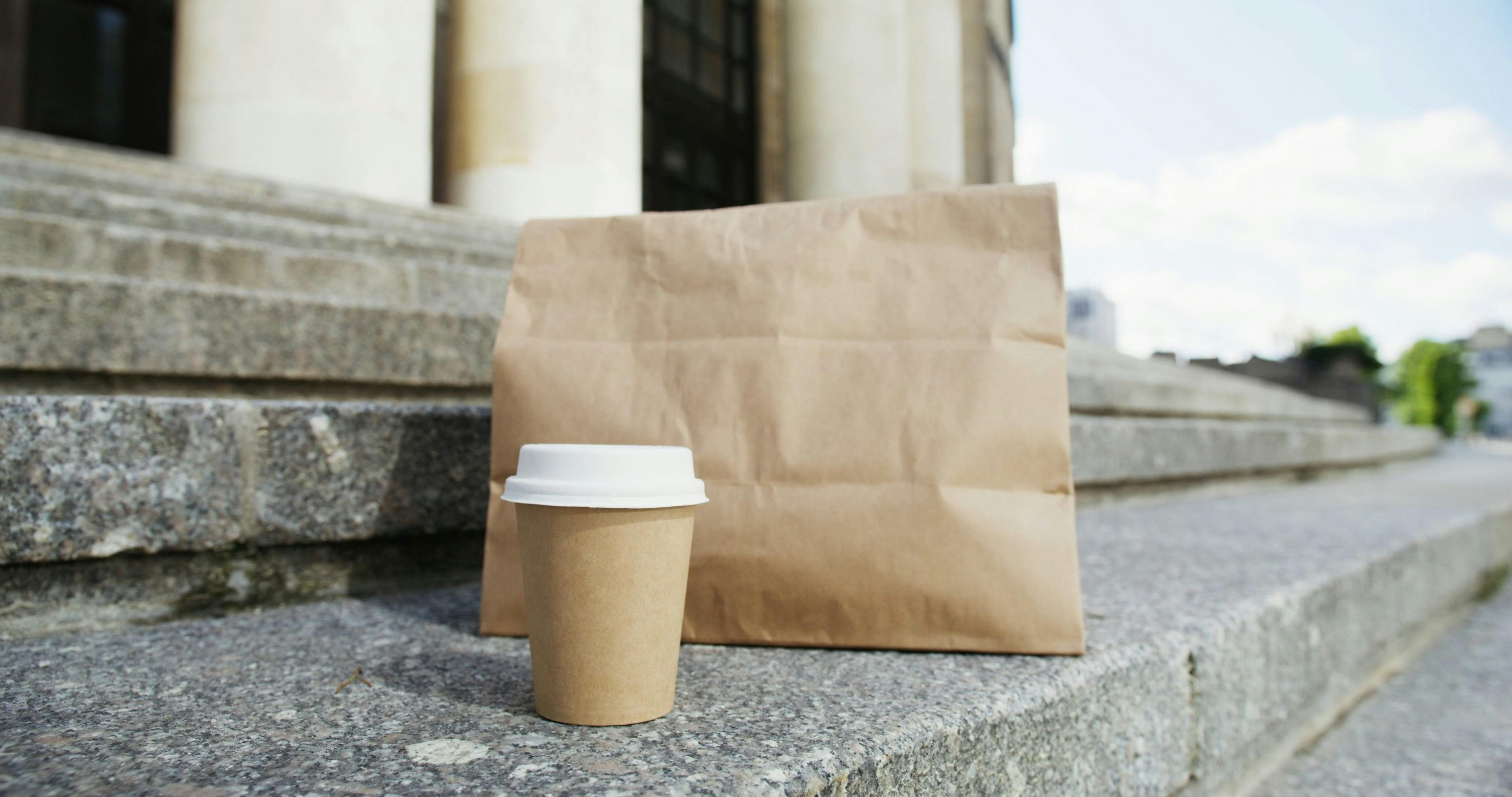 A Coffee Cup and Takeout Meal · Free Stock Video