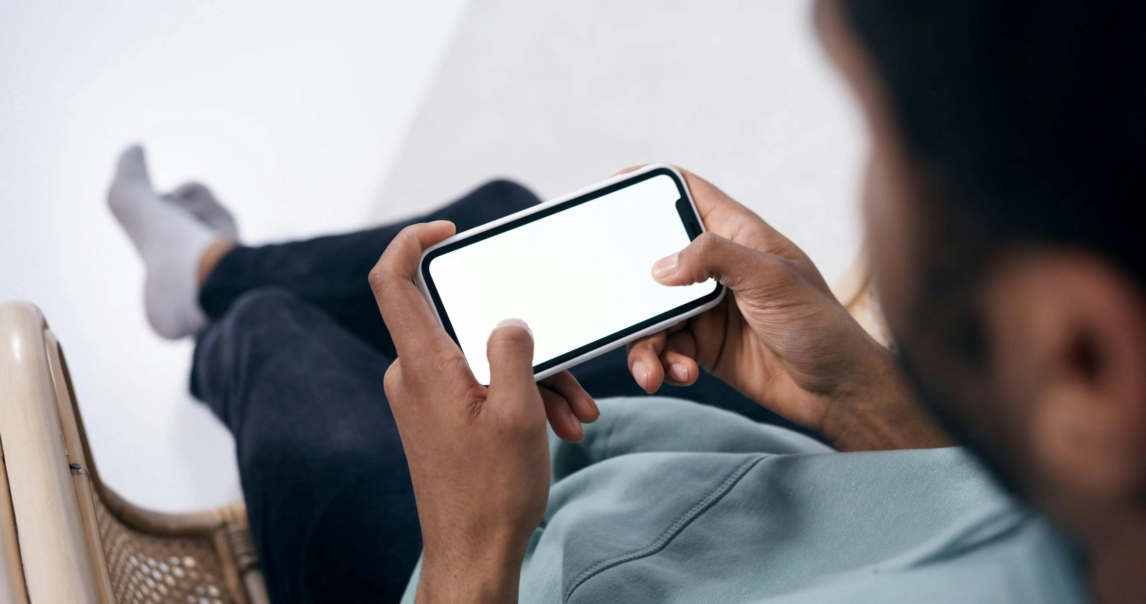 Person Pressing a Phone's Blank Screen Free Stock Video Footage ...