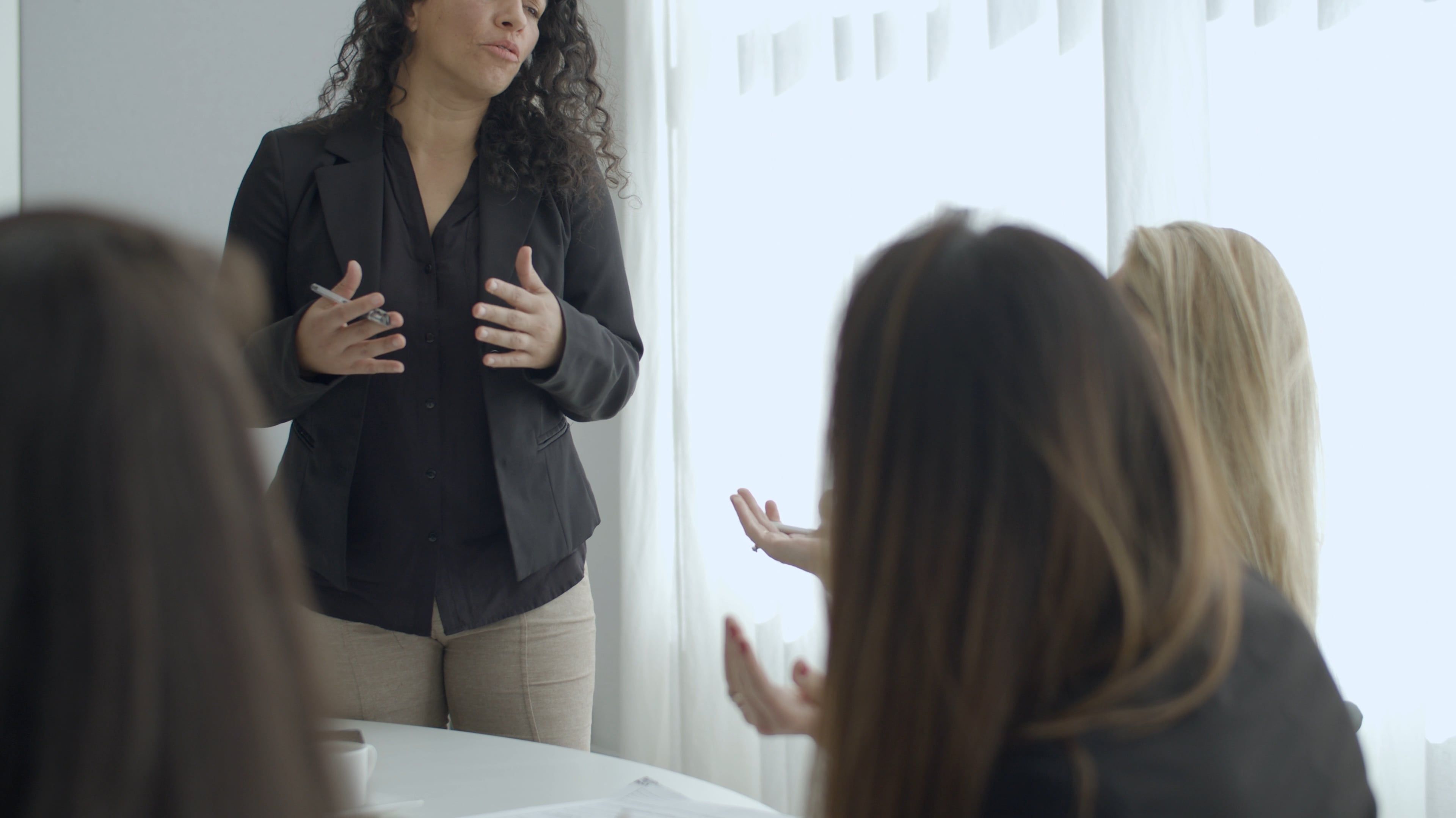Colleagues having Discussion Free Stock Video Footage, Royalty-Free 4K ...