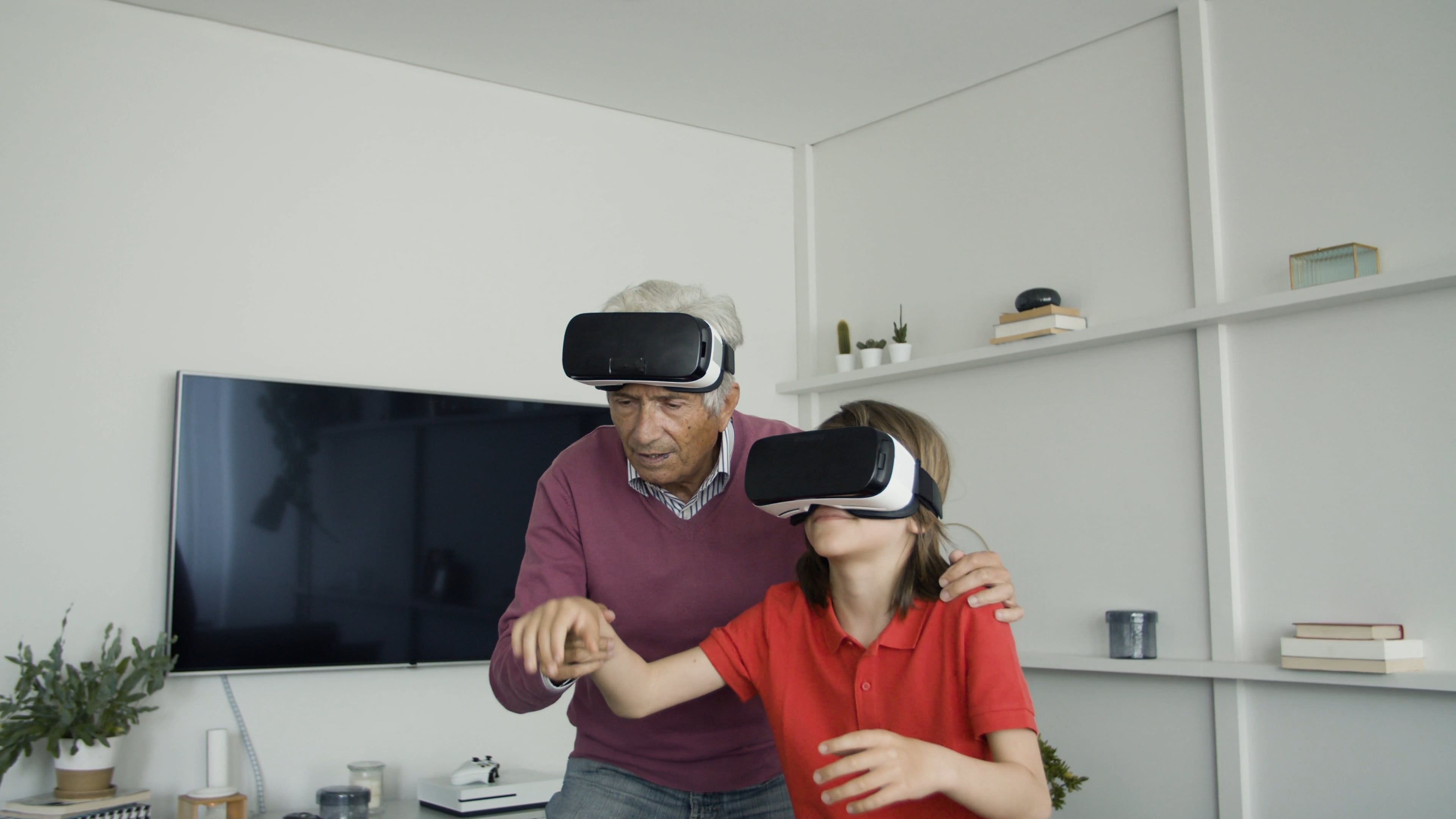 People Playing Virtual Reality at Home · Free Stock Video