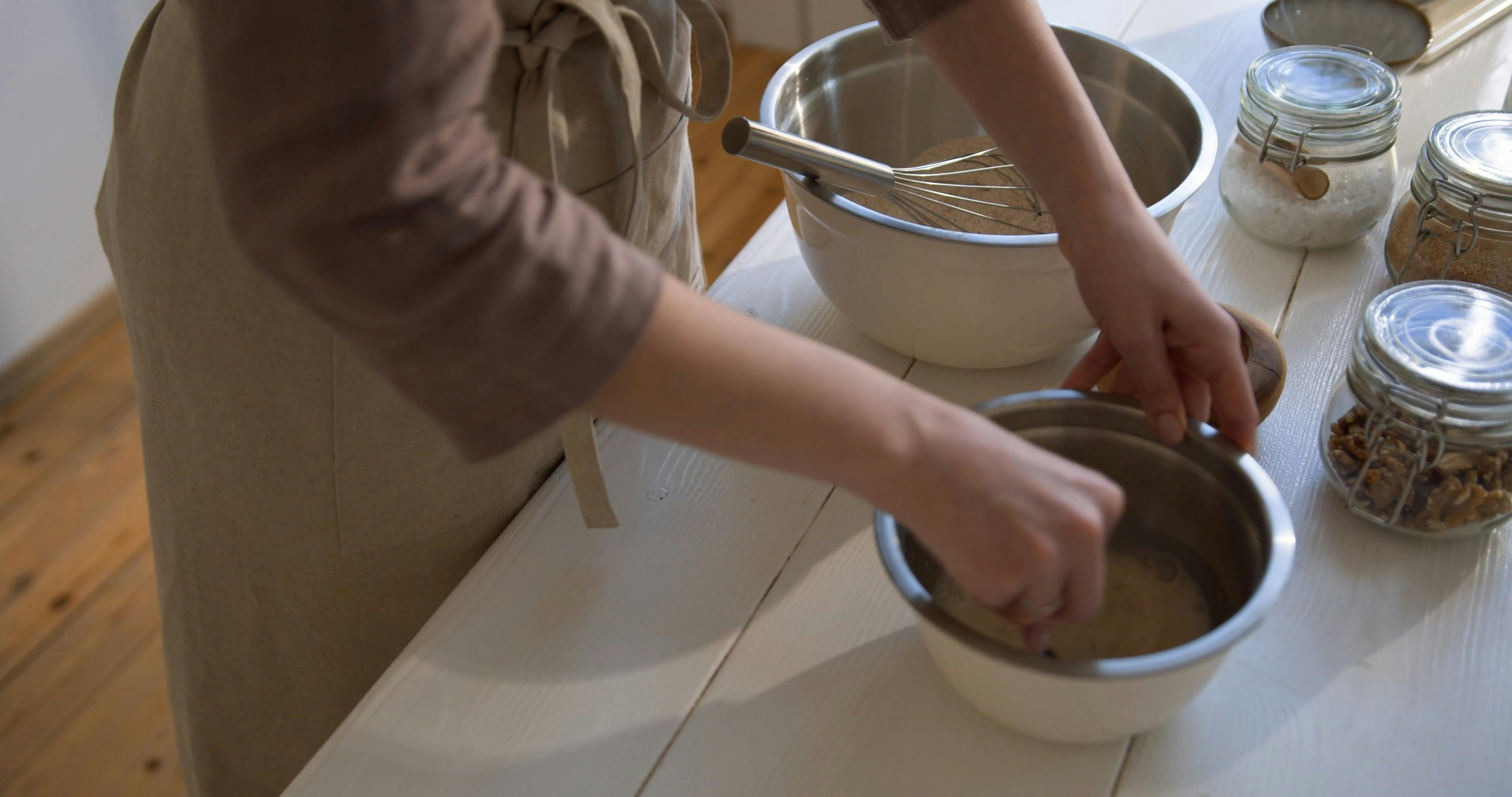A Woman Mixing In A Bowl Free Stock Video Footage, Royalty-Free 4K & HD ...