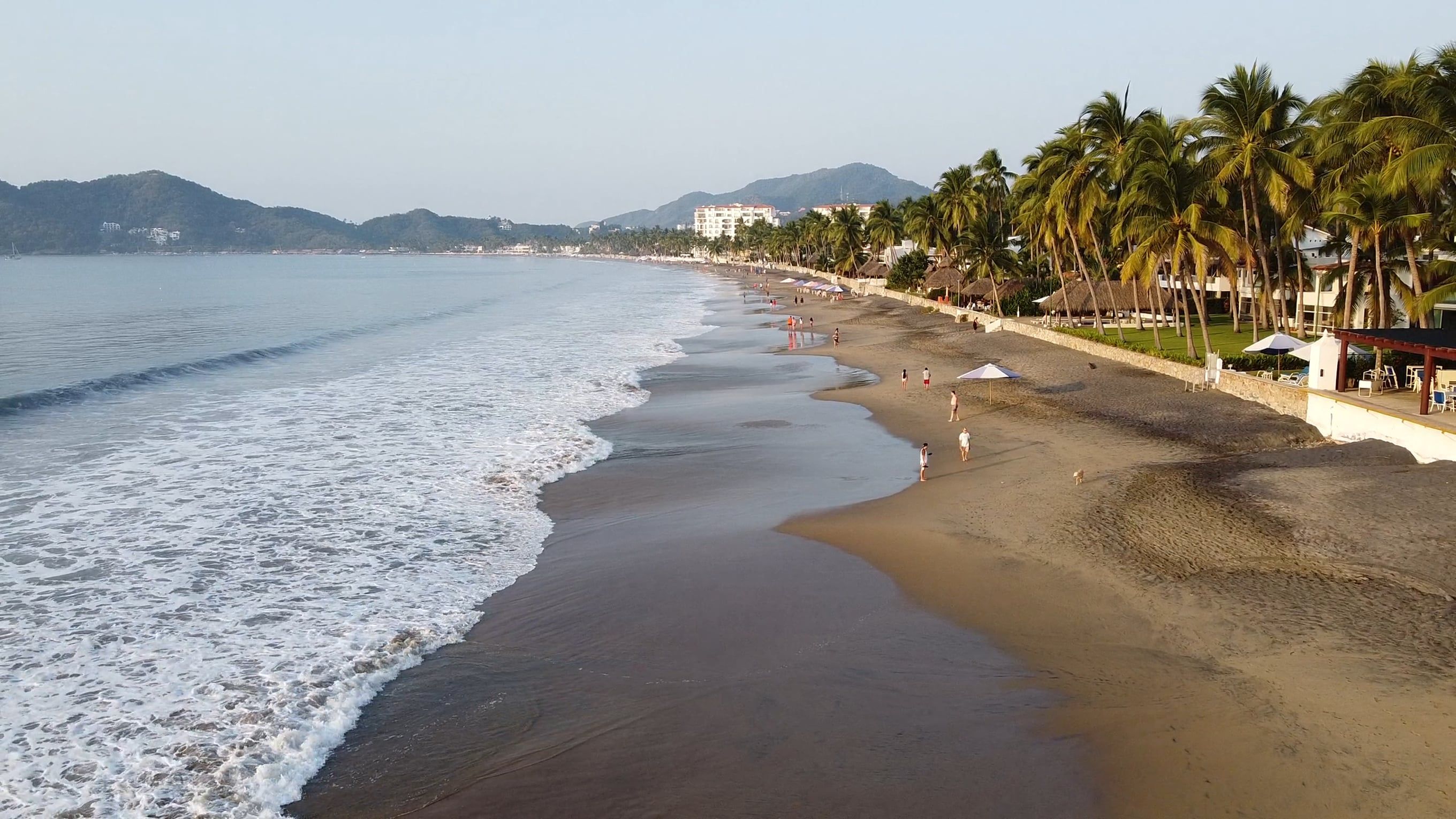 Beautiful Beach Resort With White Sand Free Stock Video Footage ...