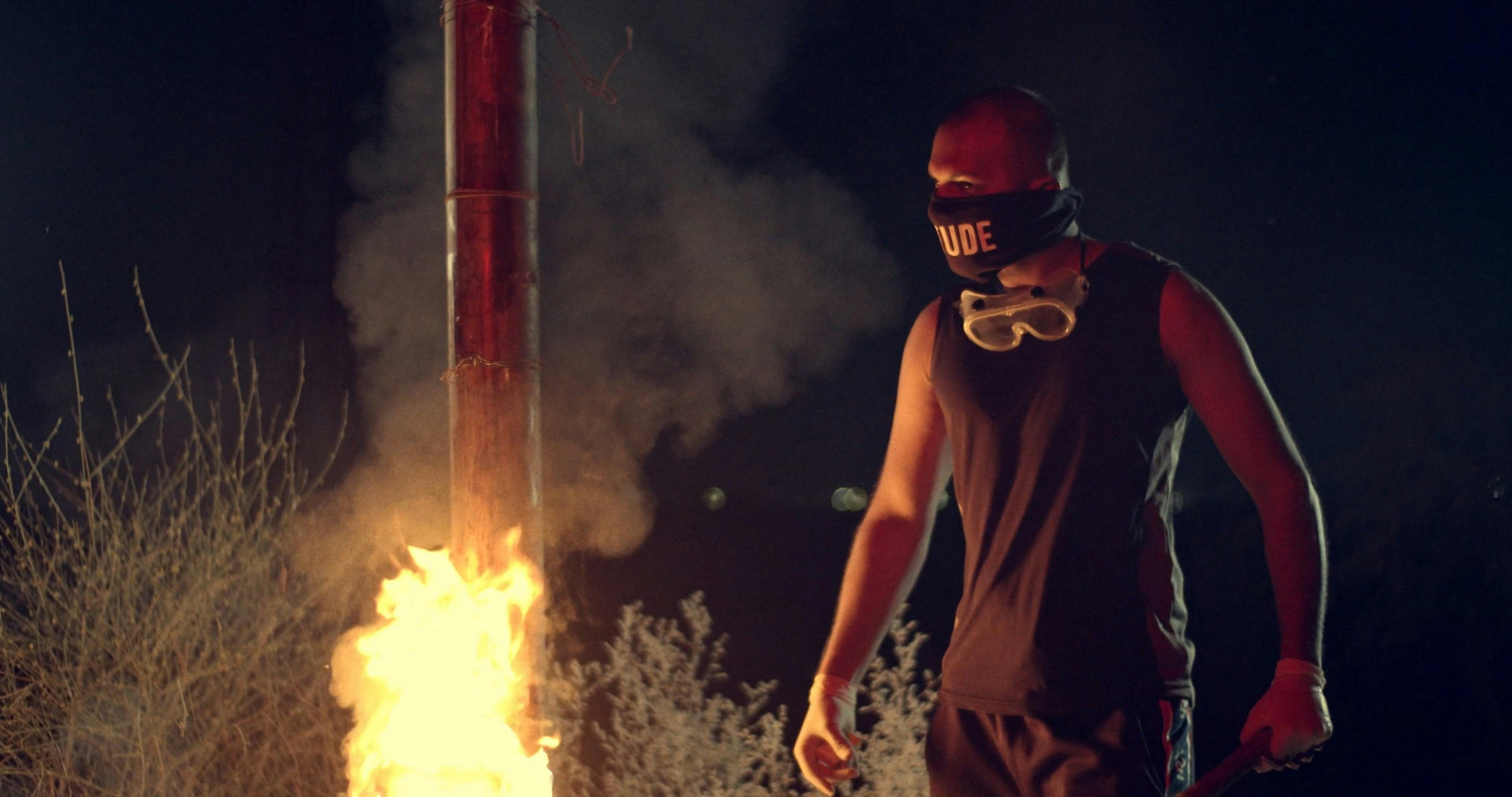 Man Walking Away the Fire Free Stock Video Footage, Royalty-Free 4K ...