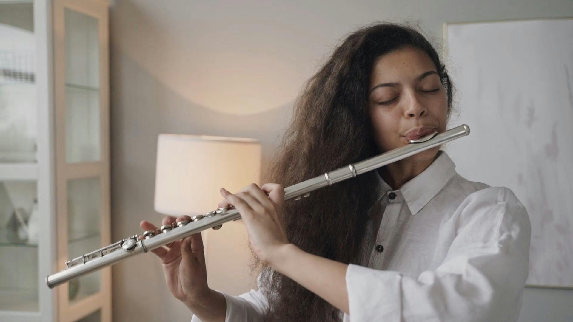 Woman Playing Flute Free Stock Video Footage, Royalty-Free 4K & HD ...