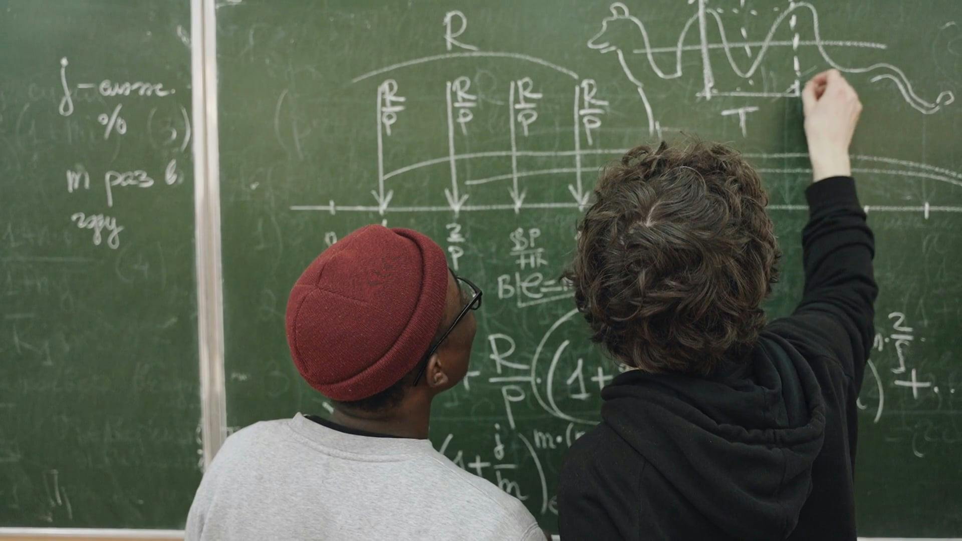 Man Writing Algebra In The Chalkboard Free Stock Video Footage, Royalty ...