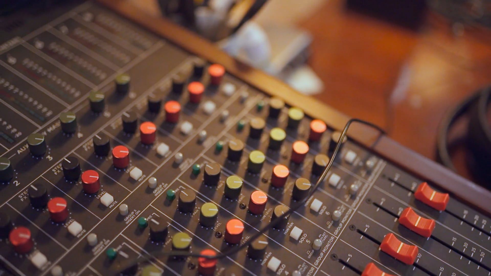 Close Up Shot of an Audio Mixer · Free Stock Video