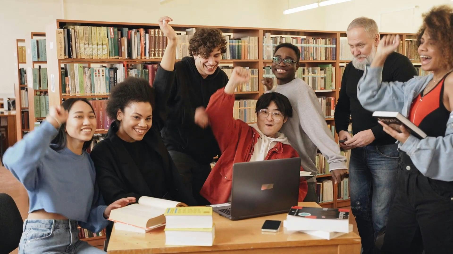 Students Celebrating Success · Free Stock Video