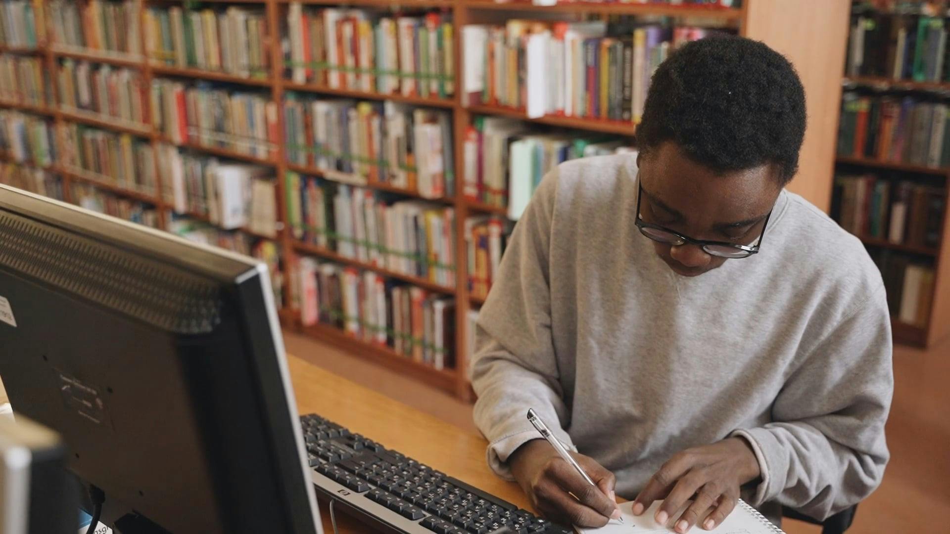 Man Using a Computer and Writing Free Stock Video Footage, Royalty-Free ...