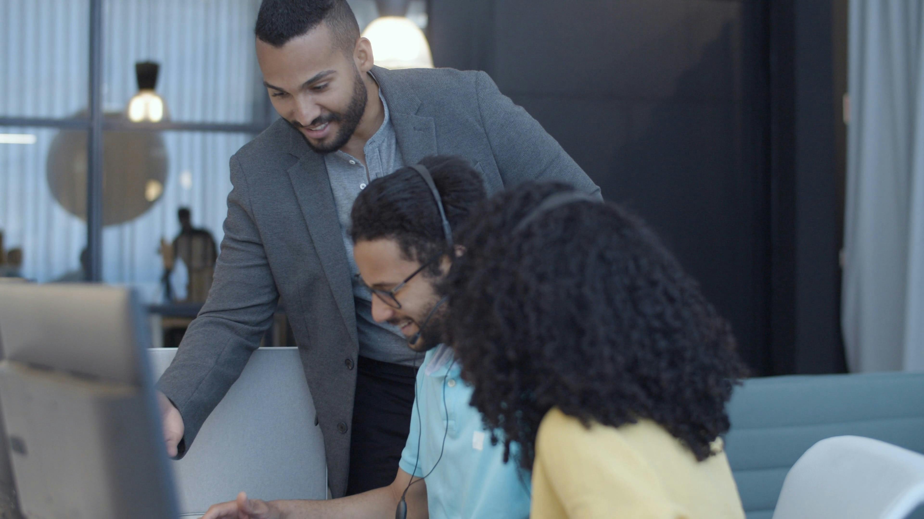 Colleagues Helping Each Other in the Office Free Stock Video Footage ...