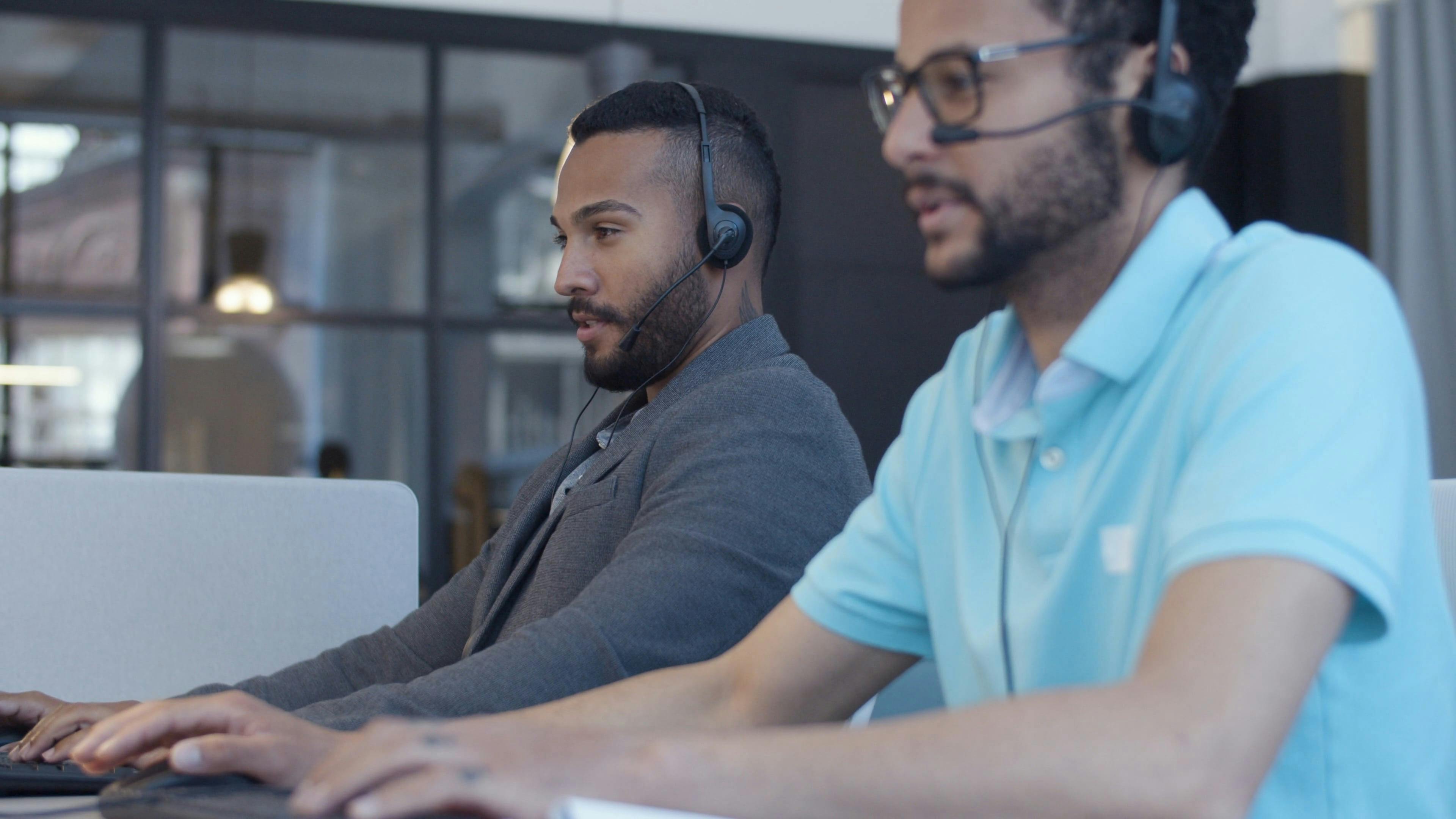 Call Center Employees at Work Doing High Five Free Stock Video Footage ...