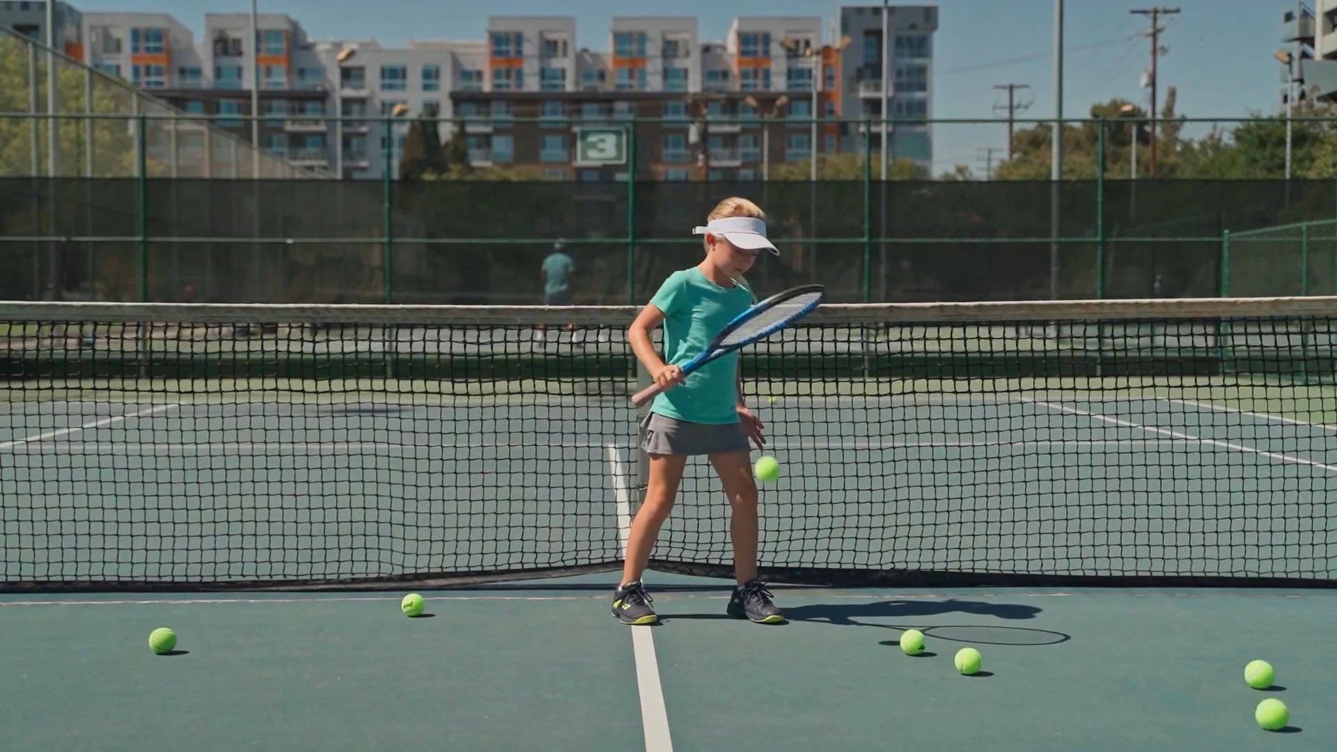 Tennis Racket and Bouncing Ball on Clay Court Free Stock Video Footage ...